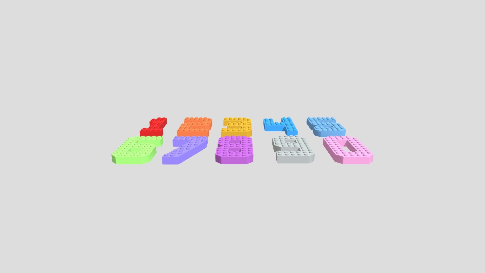 0-9 LEGO compatible numbers - 3D model by 2far [9ac5a92] - Sketchfab