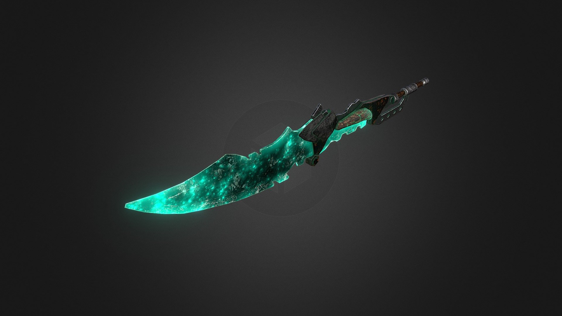 Green Crystal Sword (Lowpoly) - Download Free 3D model by Wang Sh D ...