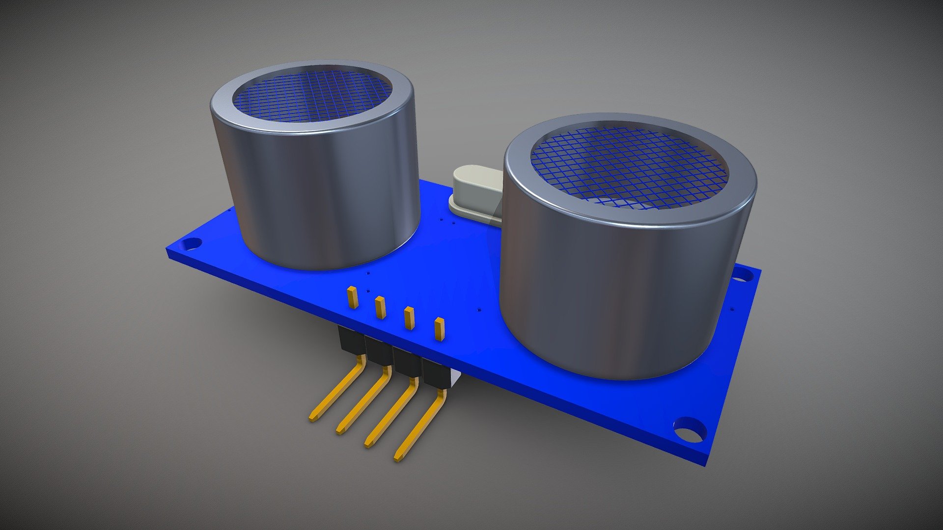 Ultrasoon afstand sensor HC-SR04 - 3D model by Stichting Consortium ...