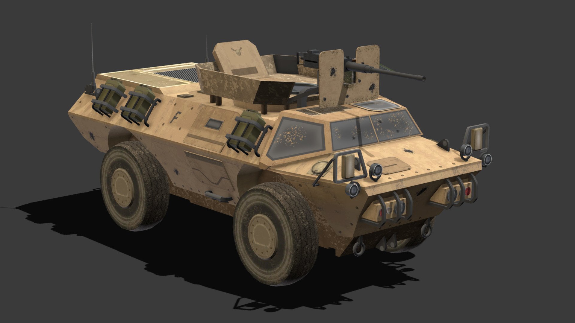Tank Low-Poly # 4 - 3D model by Sidra (@Sidramax) [9ace9c1] - Sketchfab