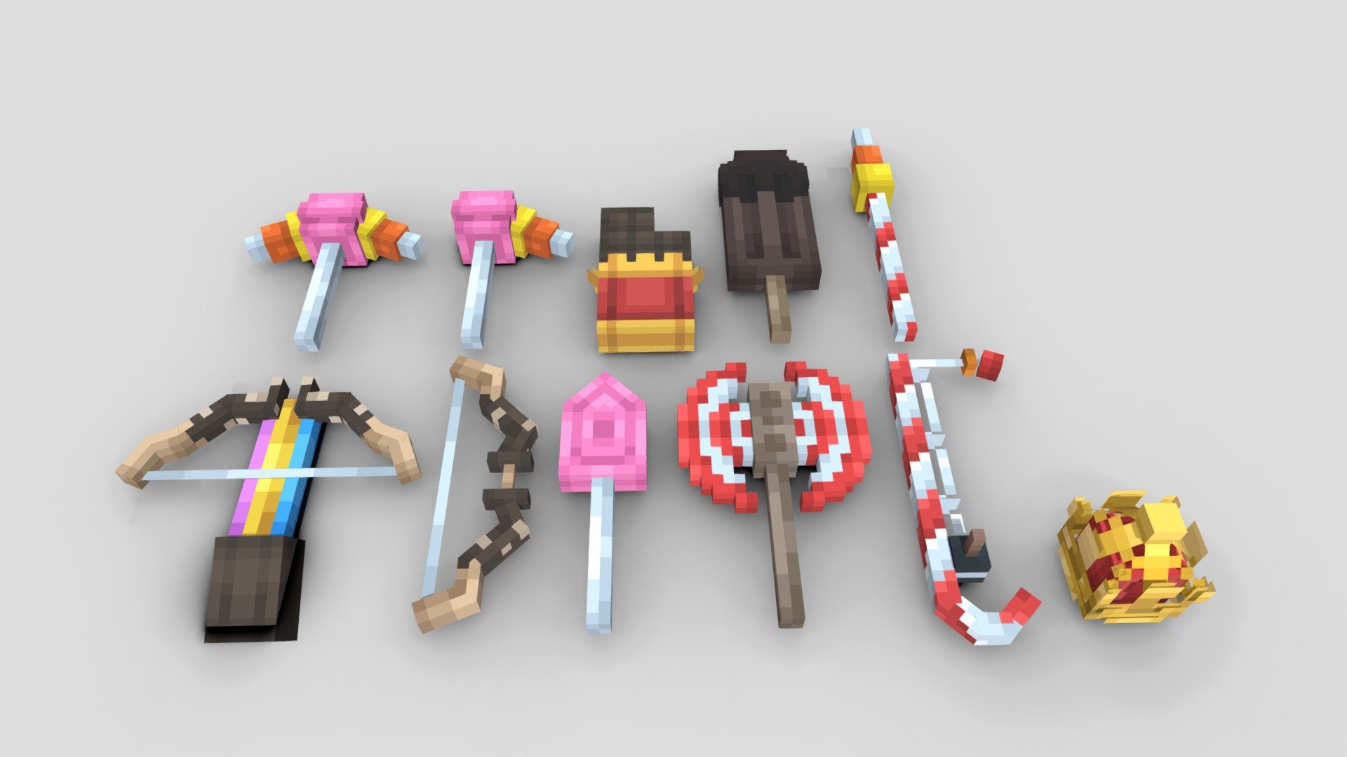 candyland weapons - 3D model by RealJoshMC [9ad0c3f] - Sketchfab
