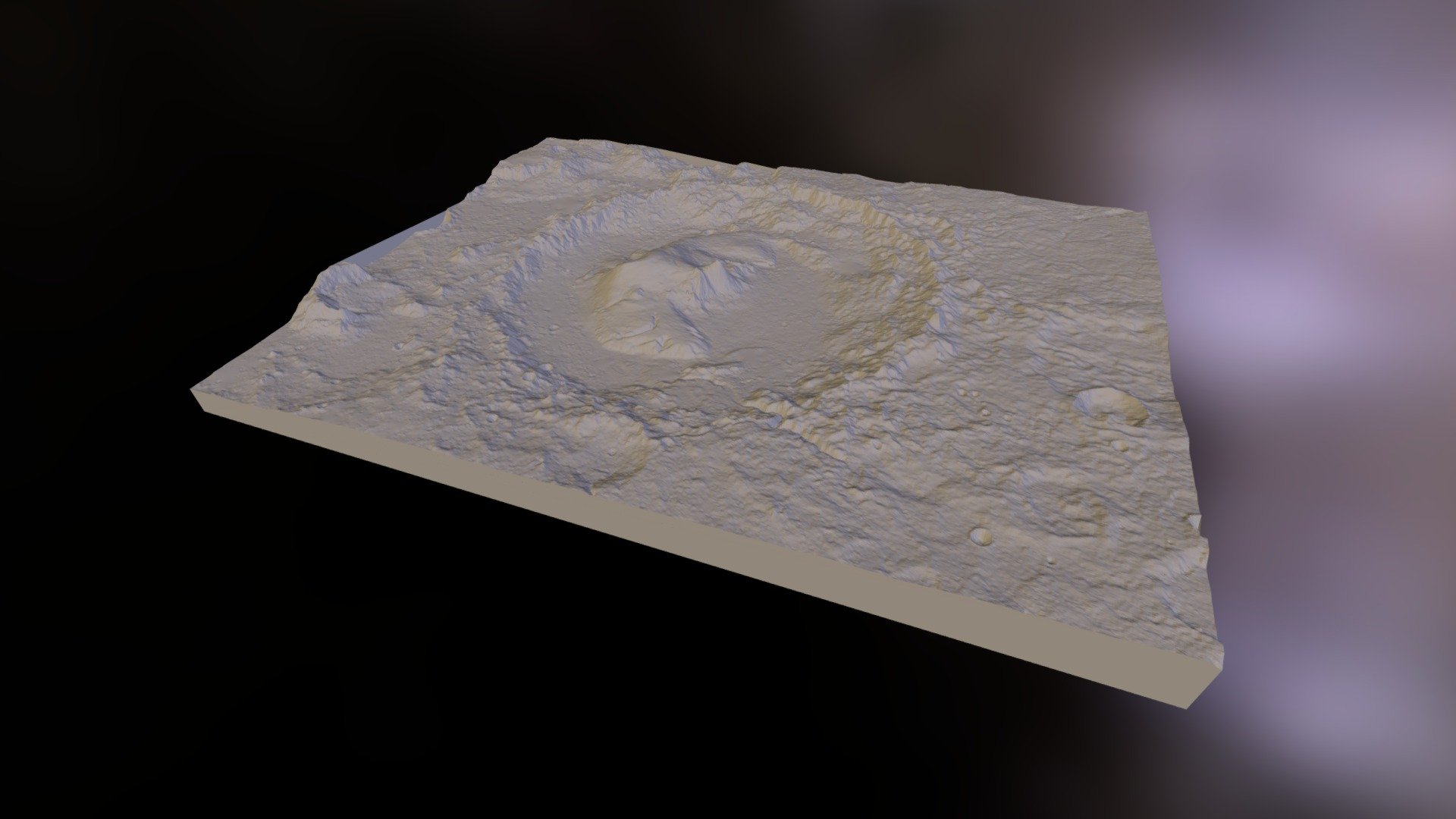 Gale Crater (3D printable) - Download Free 3D model by NASA [9ad5c77 ...