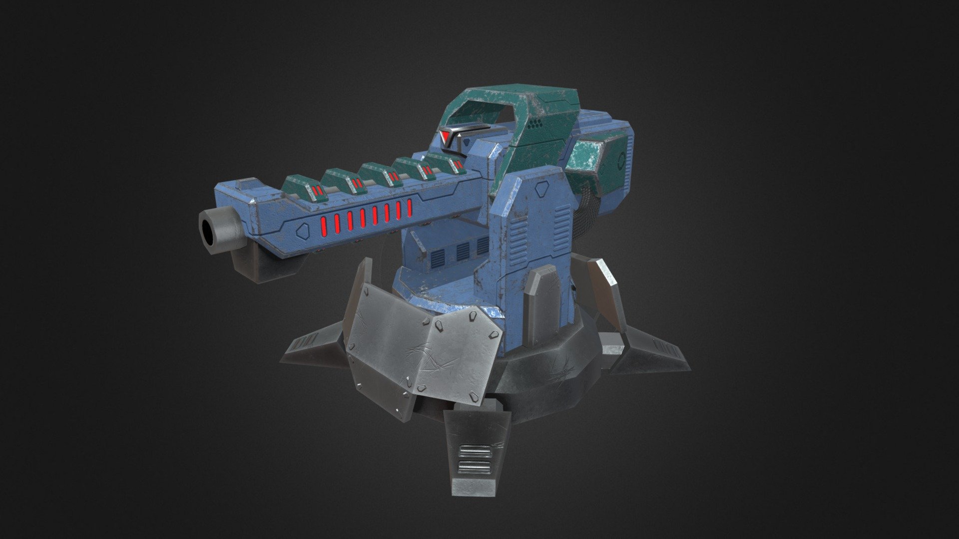 Sci-Fi Turret - 3D model by Mub (@alfinmub) [9ad91ca] - Sketchfab