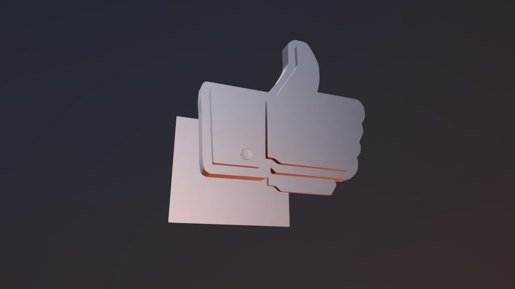 Facebook like button thumb - 3D model by terlan125 [9adbd96] - Sketchfab