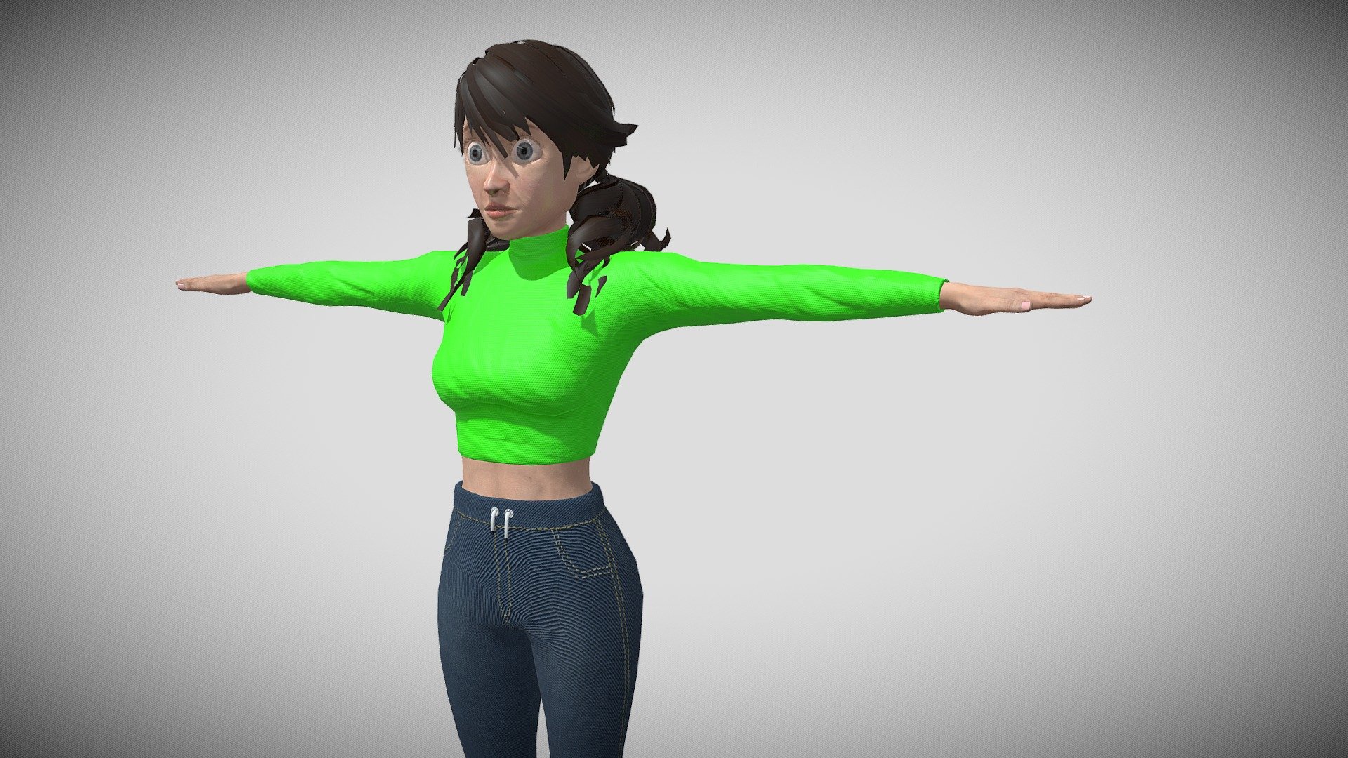 Female Character Low Poly - ENNA - 3D model by Manpreet Rana ...