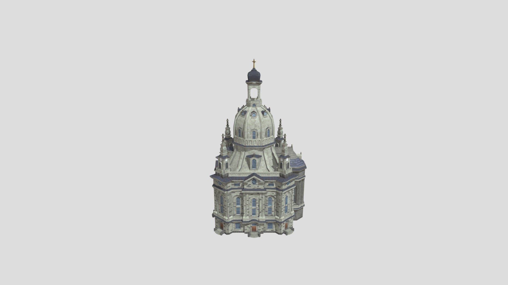 Dresden Frauenkirche - 3D model by zuzu [9addf5b] - Sketchfab