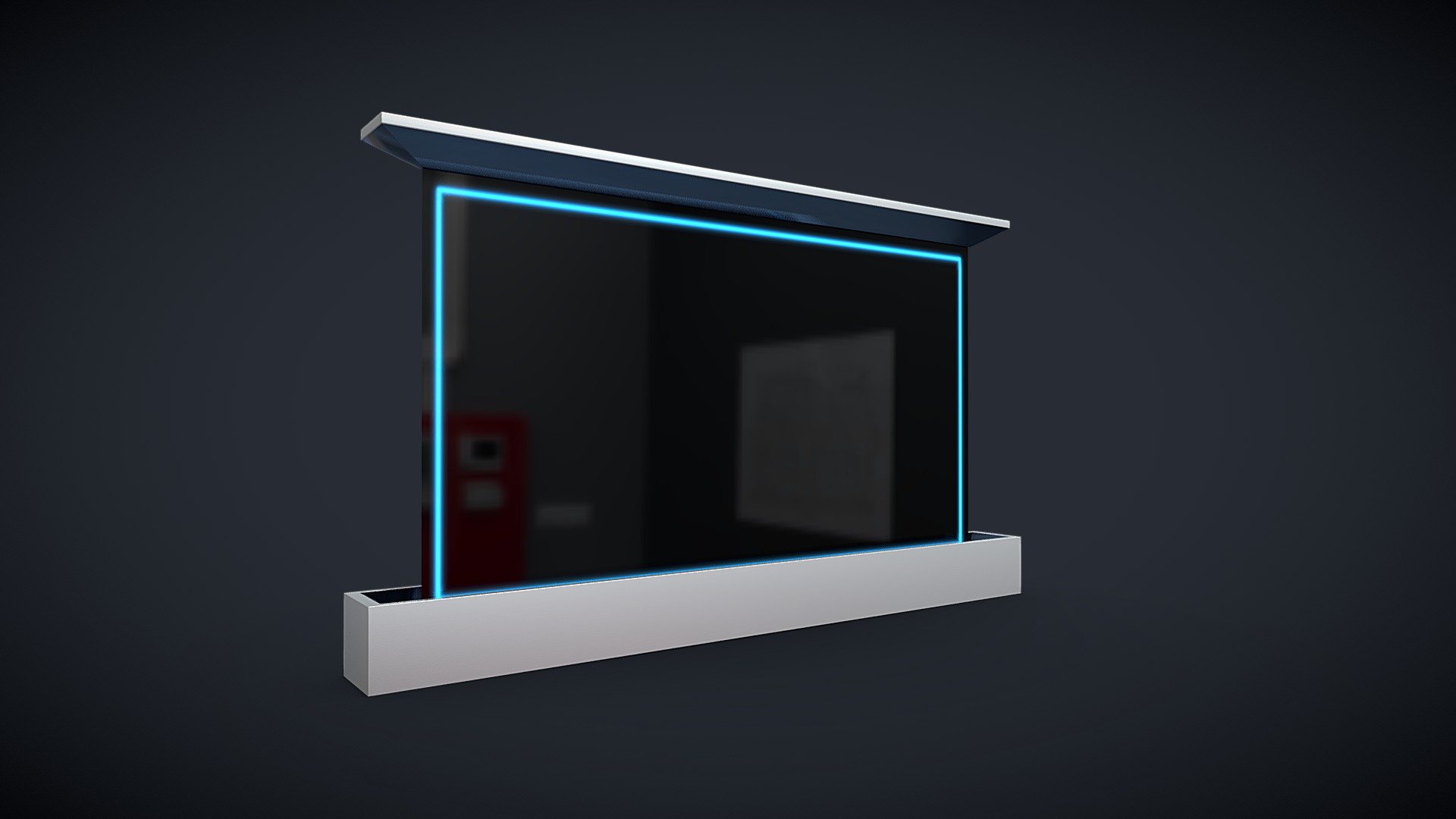 future_tv_001_silver_screen - 3D model by 3polies [9ae87bd] - Sketchfab