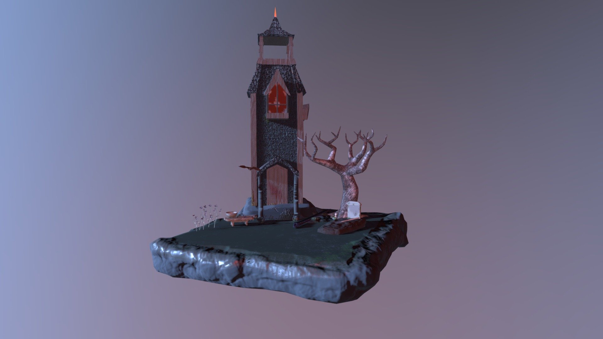 Spooky Tower - 3D model by AdeenaAntony (@adeena_ak) [9ae89ef] - Sketchfab