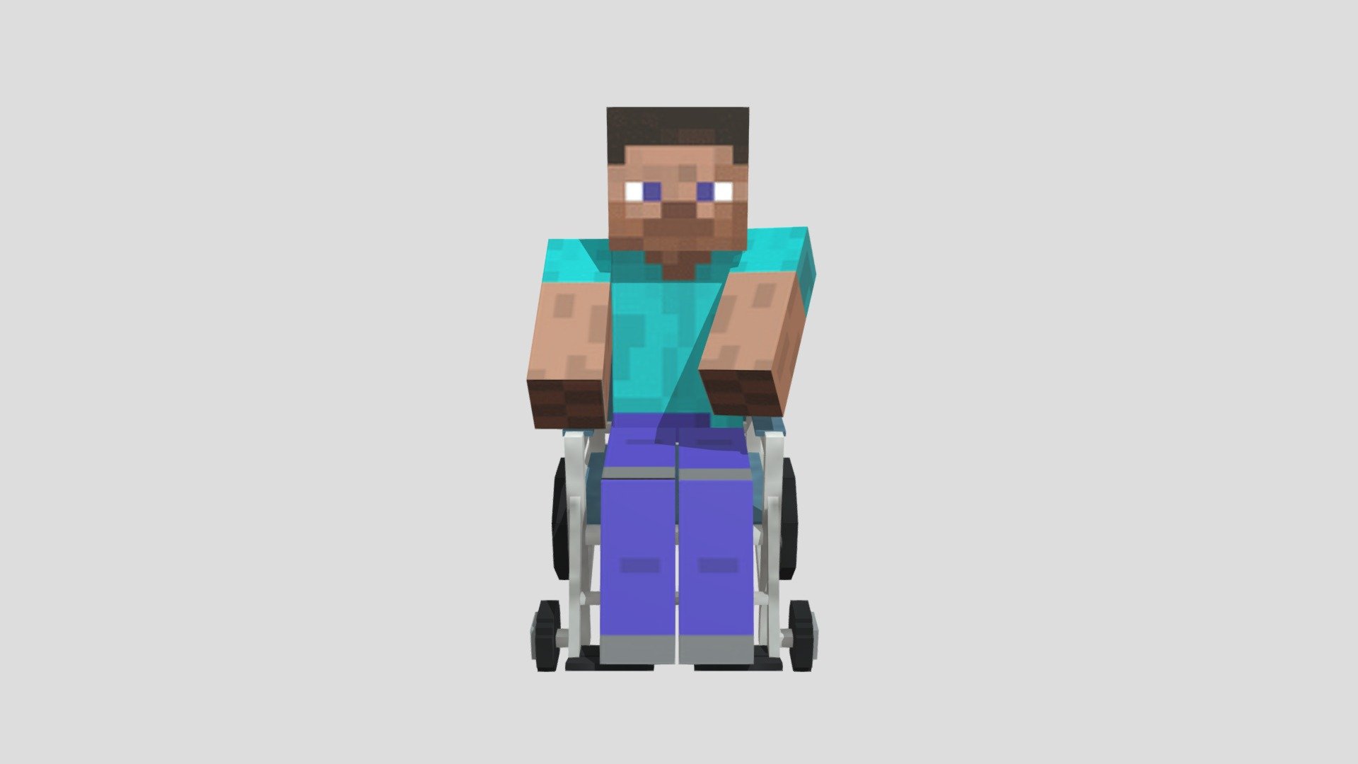 Wheelchair Steve - Download Free 3D model by Enething [9ae8fb2] - Sketchfab