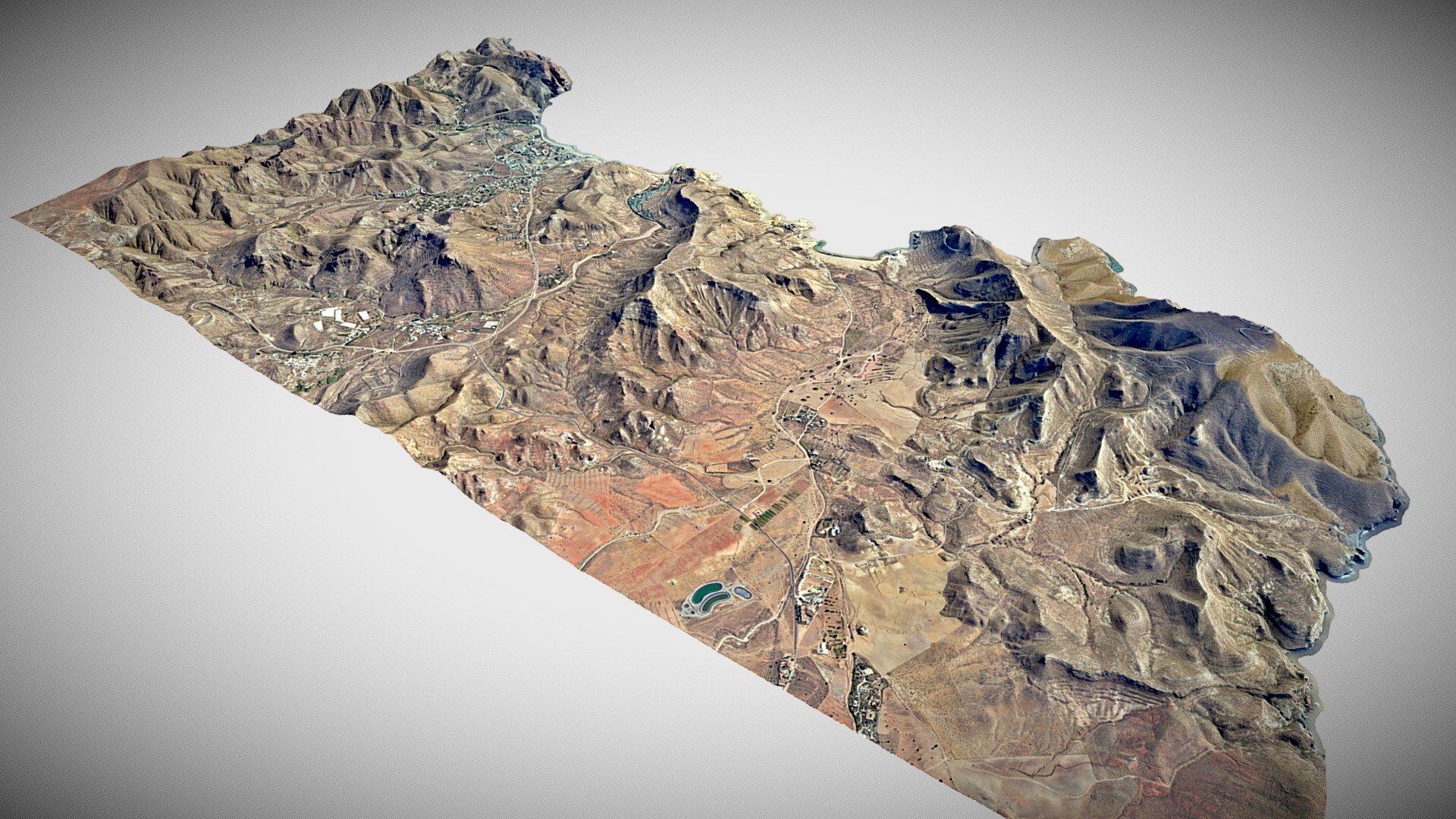 Las Negras terrain model, Almeria, Spain - Download Free 3D model by ...