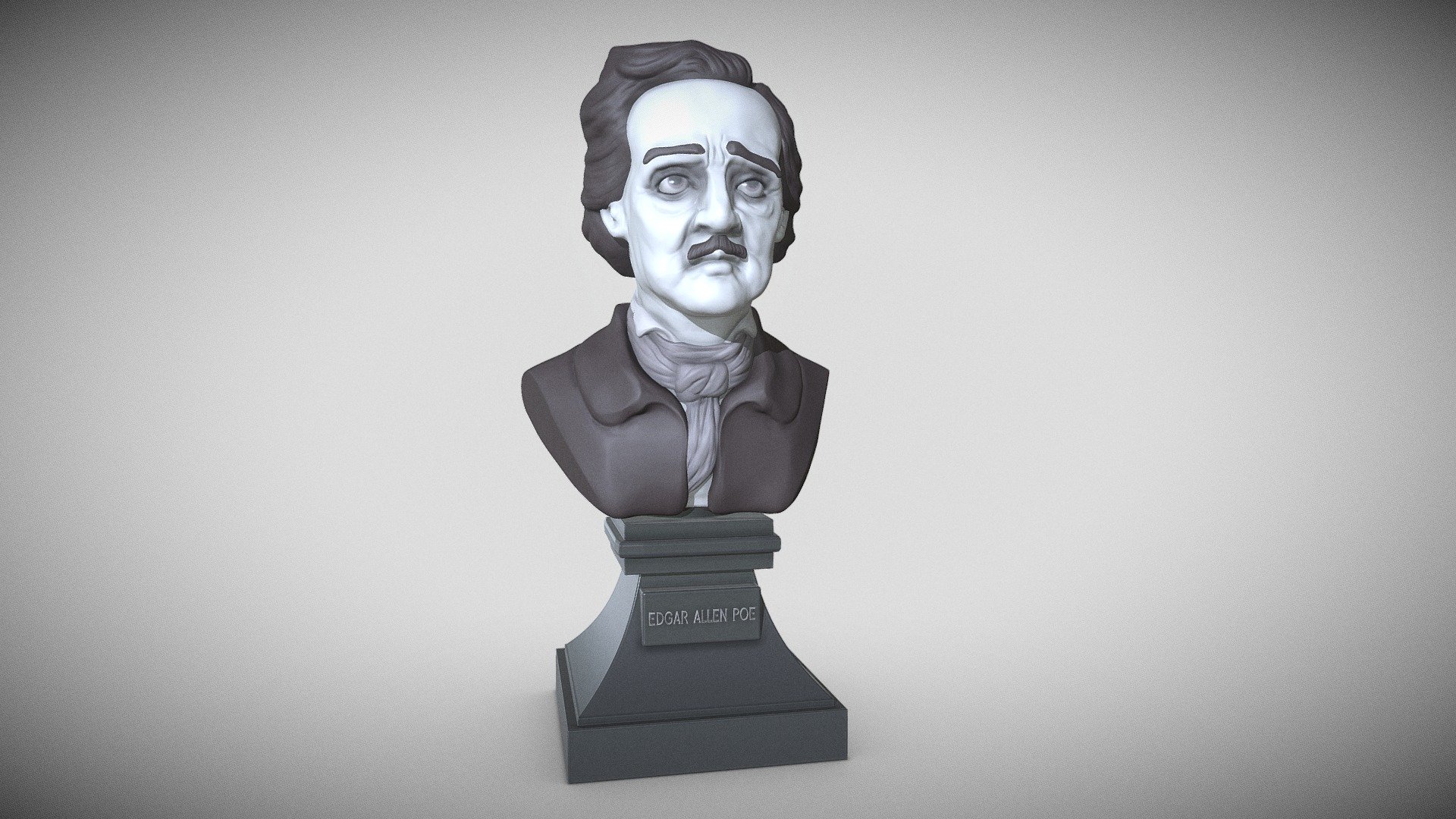 Poe bust color - 3D model by Thomas.Day [9aebb68] - Sketchfab