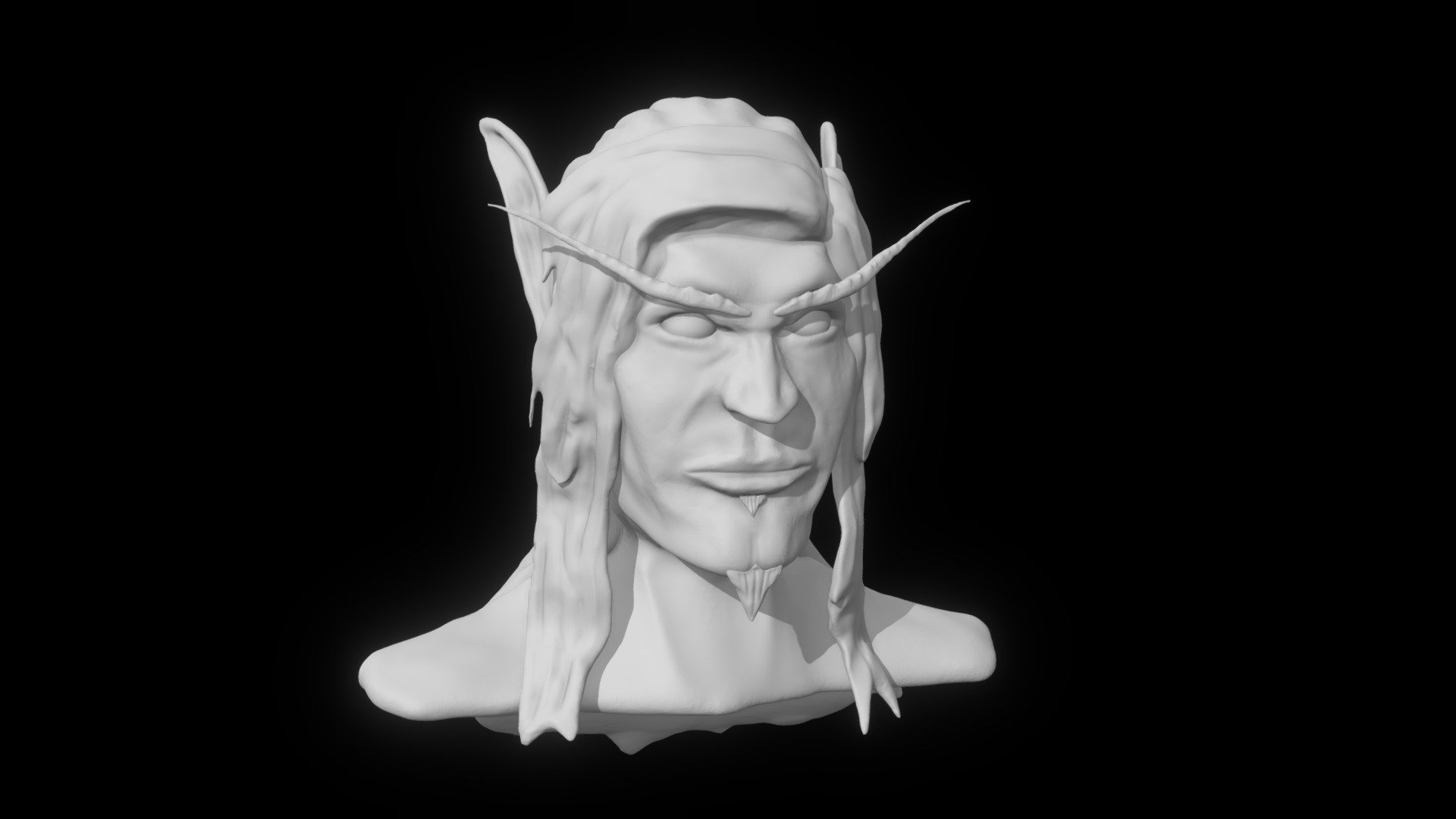 Blood Elf Facial Sculpture / Bust - 3D model by simonrcodrington ...