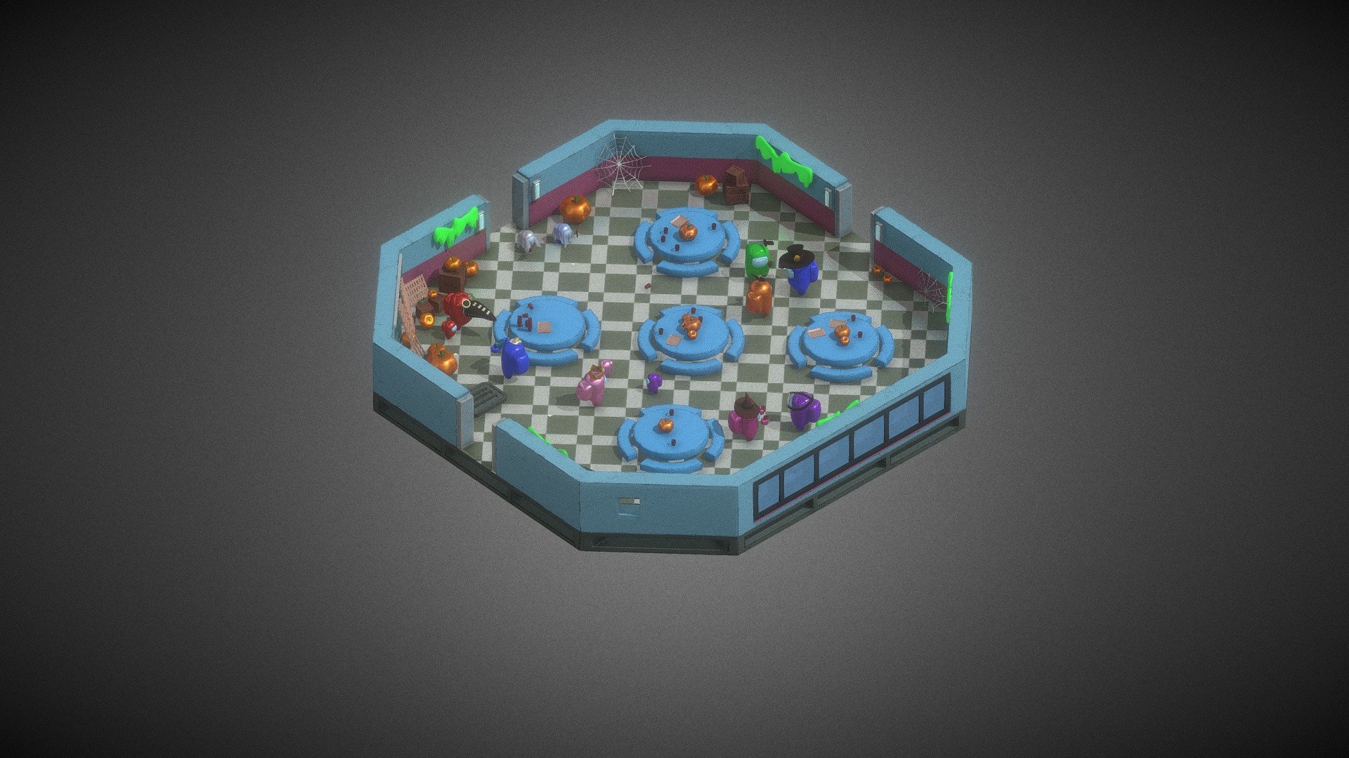 halloween-party-among-us - 3D model by 164987 [9aefde5] - Sketchfab