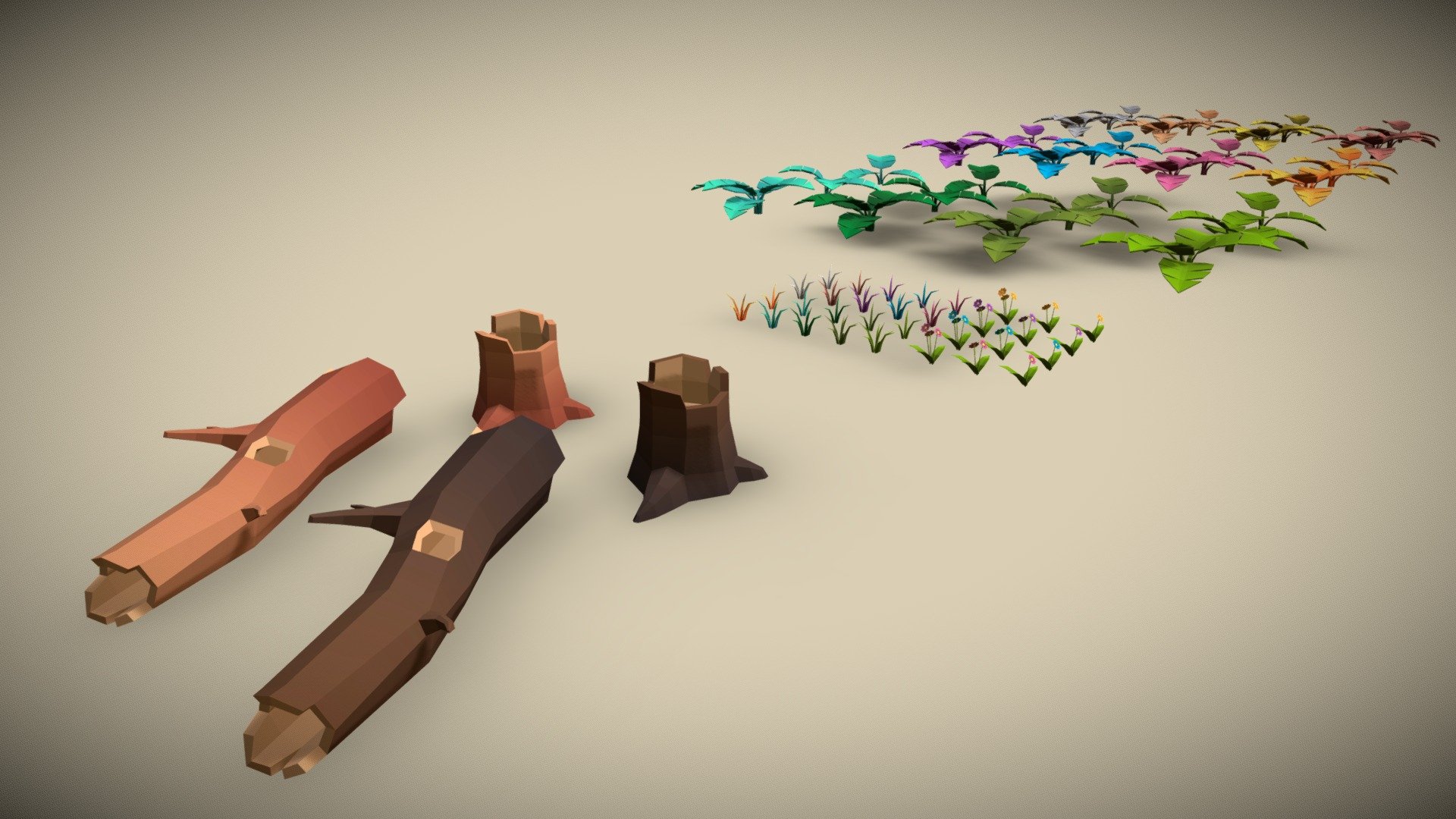 Low Poly Forest Scene Asset Pack - 3D model by zyca.yang [9af06c2 ...
