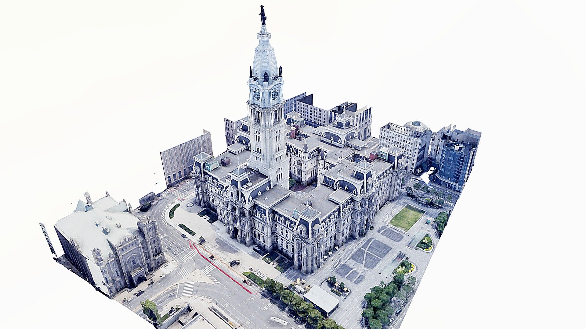 Philadelphia City Hall,monument,landscape,scan - 3D model by SENSIET ...