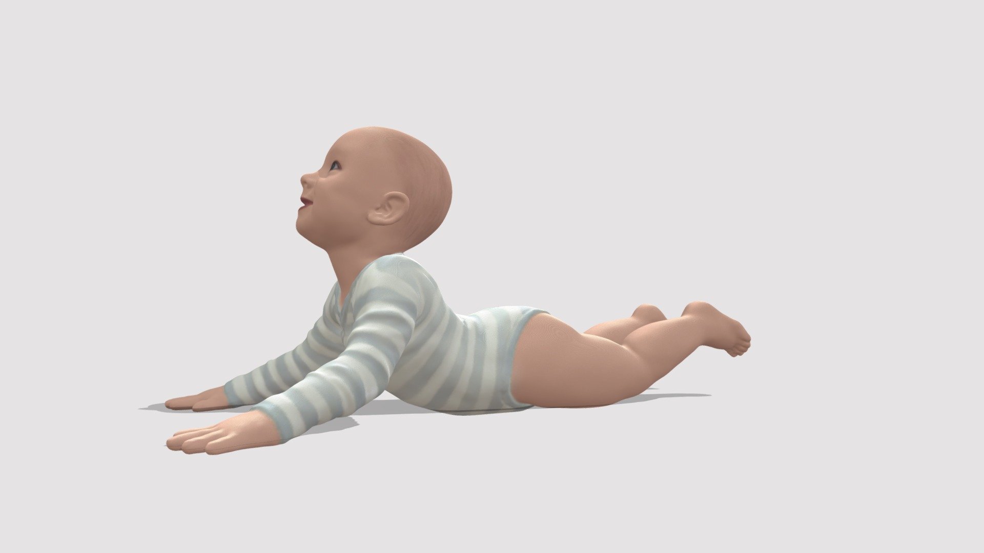 Baby in stripped suit 0587 - Buy Royalty Free 3D model by 3DFarm ...