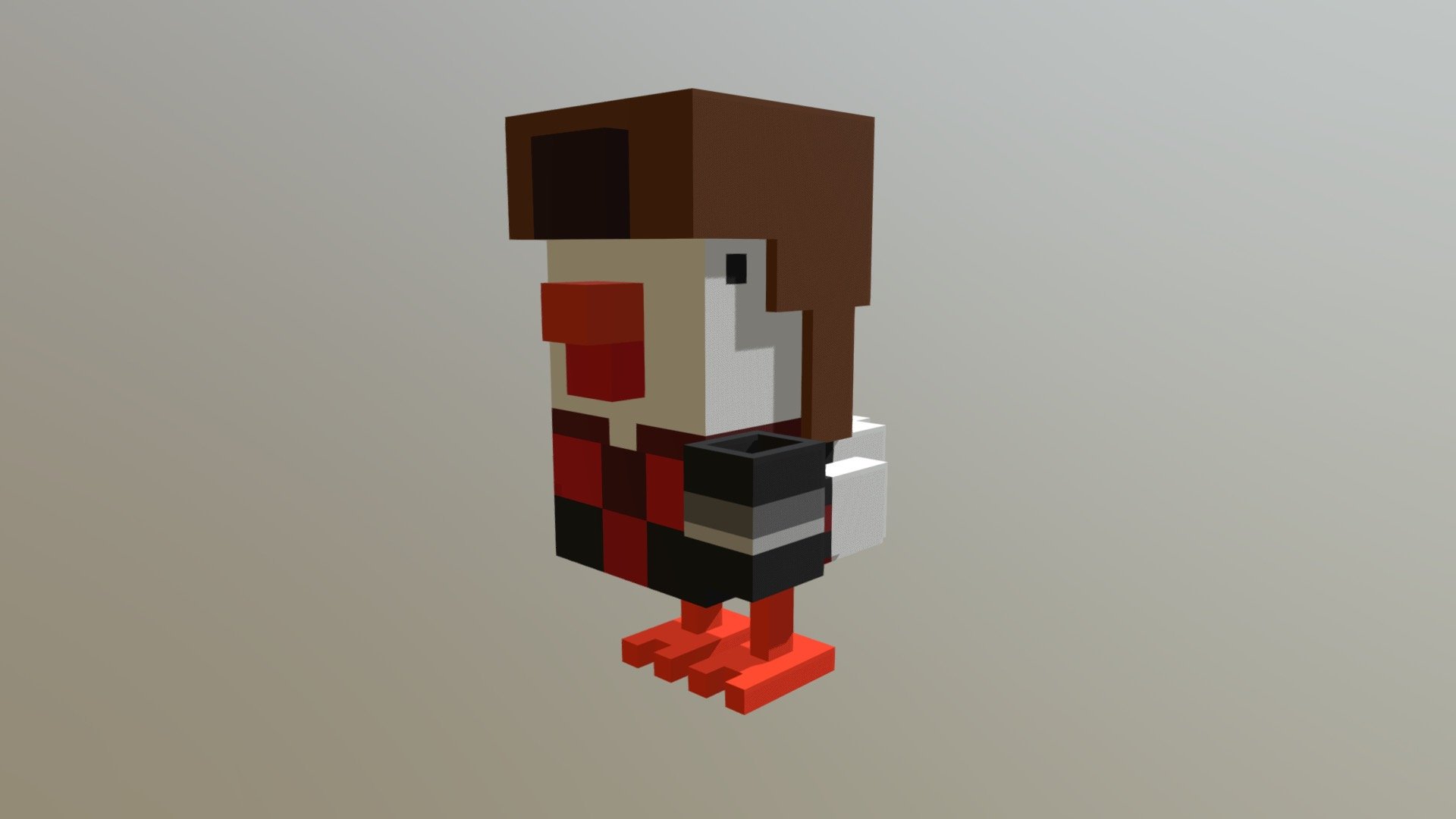 Voxel Hipster Chicken - 3D model by Guillermo Willy Moral (@willymoral ...