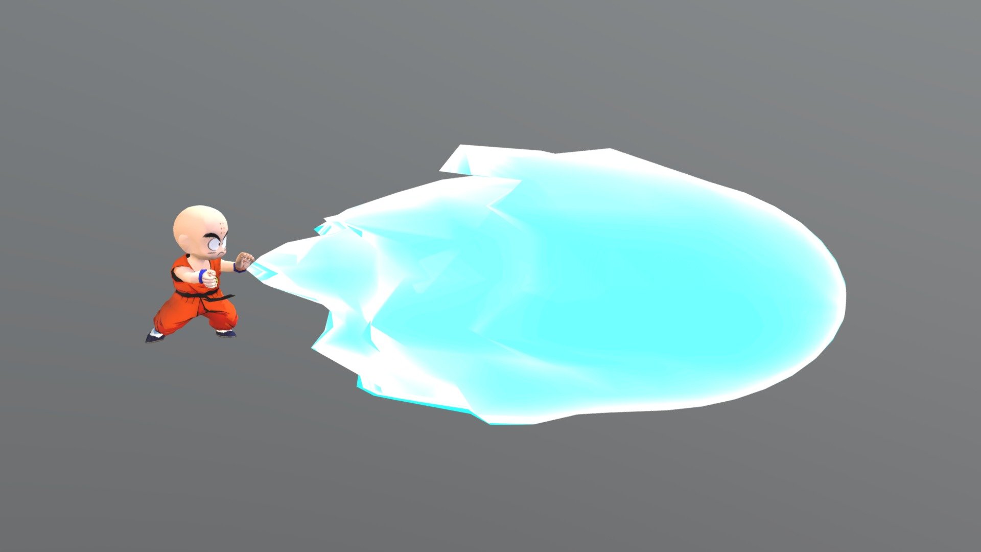 Krillin Kamehameha (Attack Animation) - 3D model by AnonyMoo [9afab27 ...