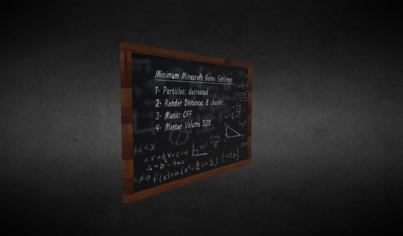 School Blackboard with Suggested Game Settings - 3D model by dragnoz ...