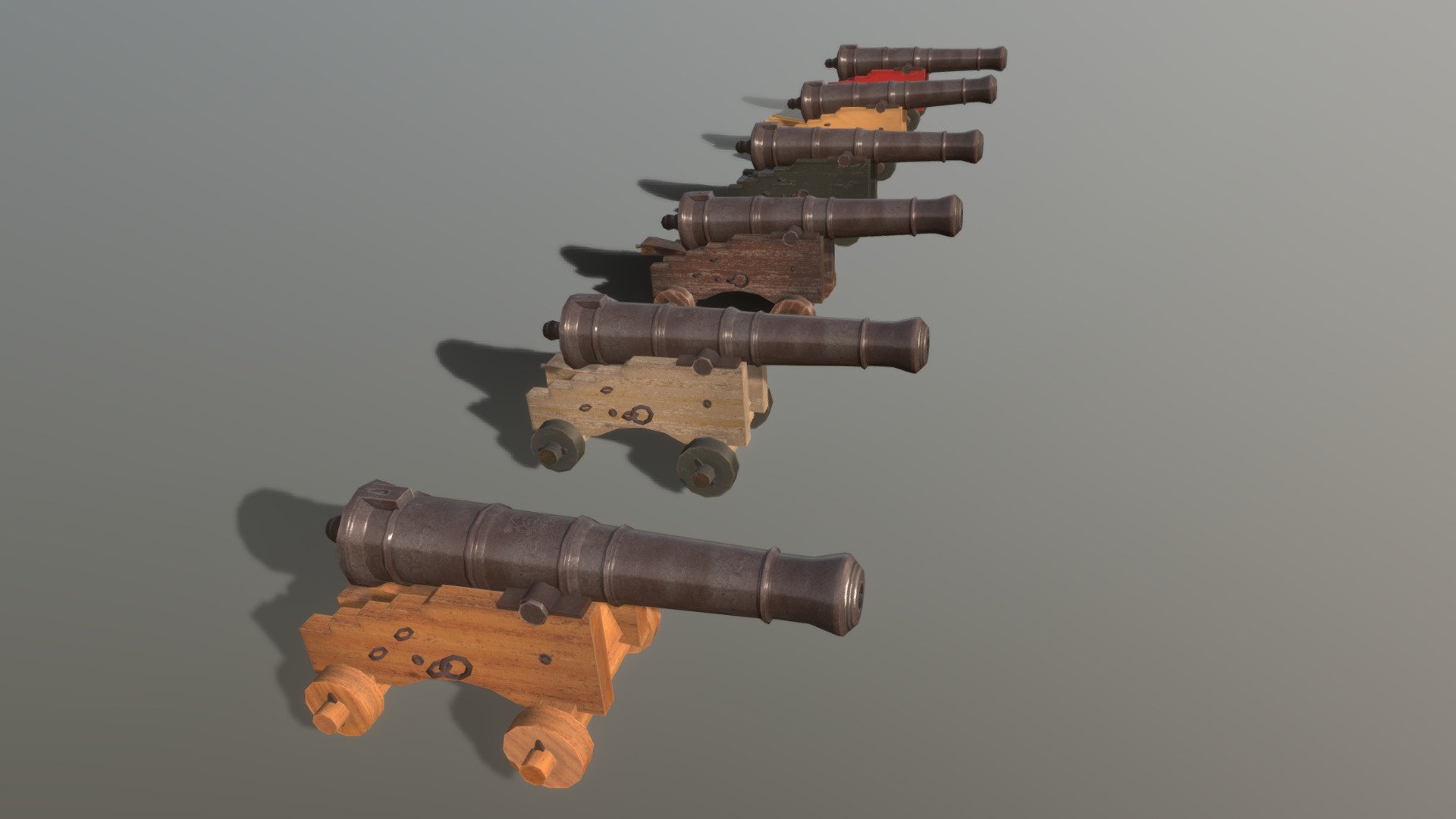 4 Pounder 18th Century Cannons - 3D model by David Cooper (@majikstan ...
