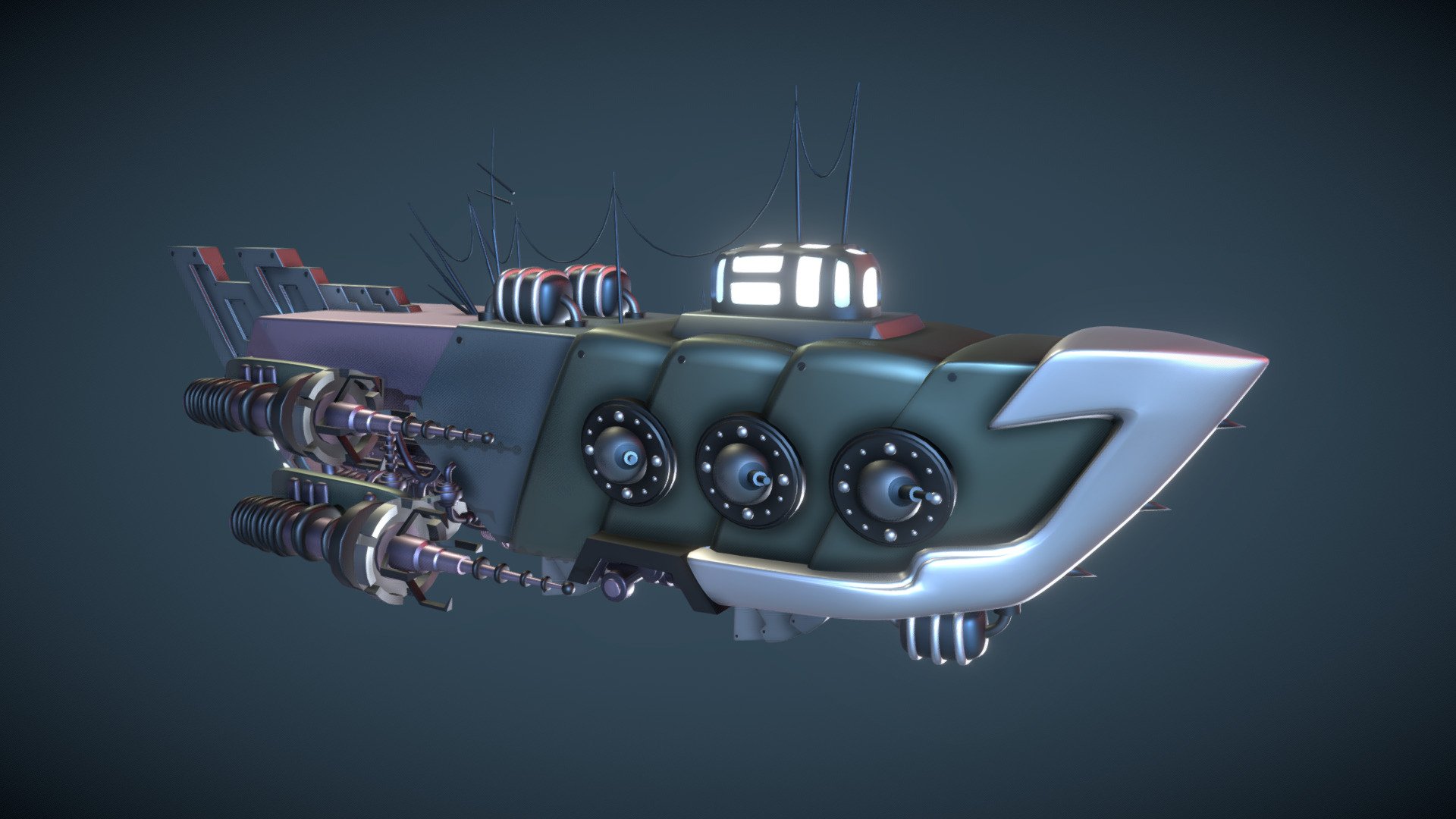 Sky Pirates Skyship - 3D model by Lupucs [9b057d9] - Sketchfab