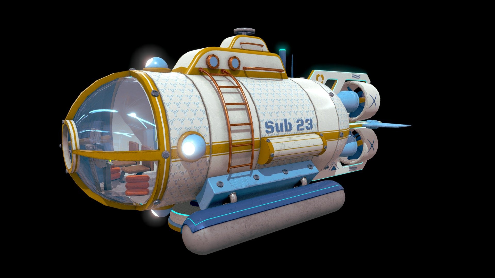 Submarine Underwater - Buy Royalty Free 3D model by NineHertzStudio ...