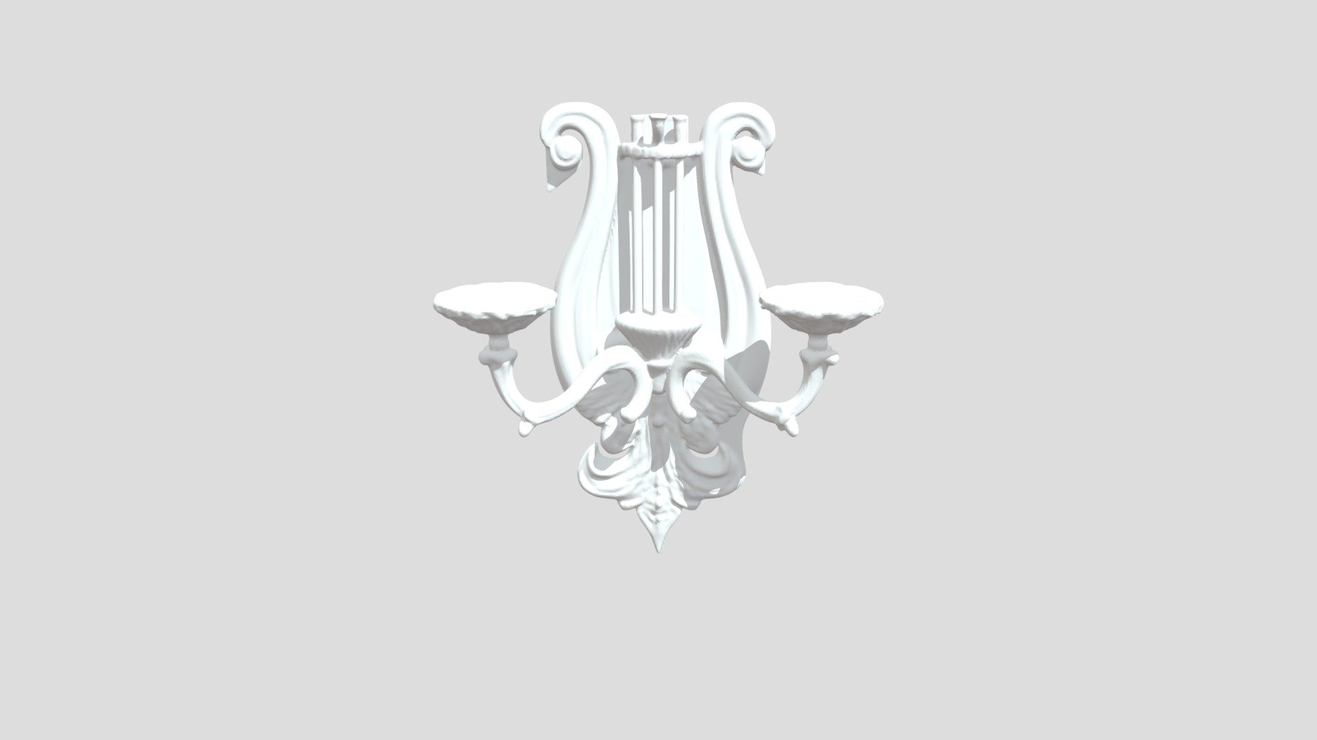 Harp candleholder - 3D model by Gladys_41 [9b15549] - Sketchfab