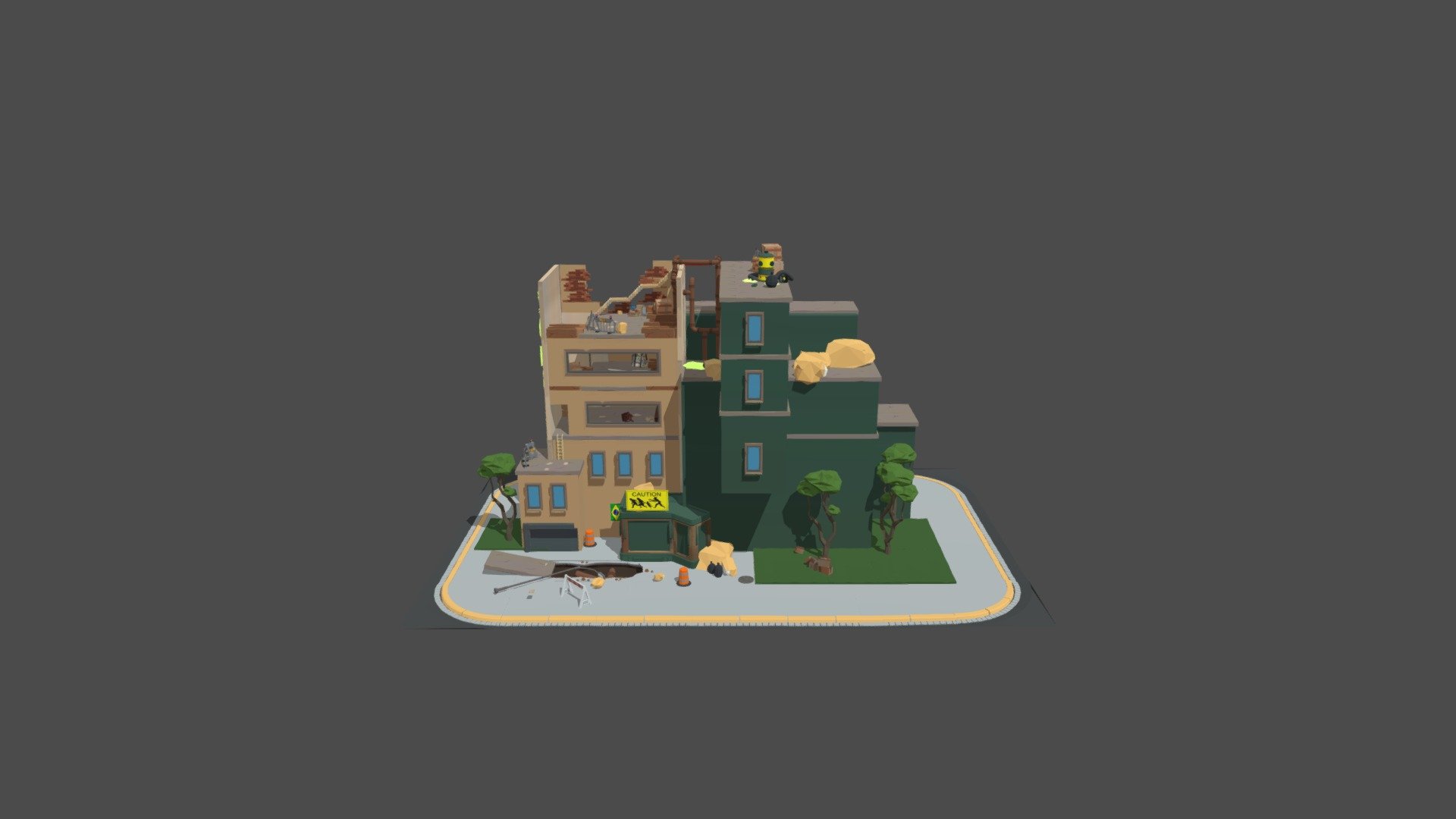 Level_1 Zombie Run - 3D model by ellenray [9b15ec8] - Sketchfab