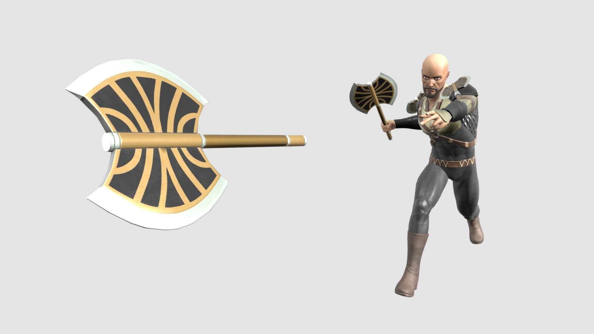 Stylized Male Character - Game-Ready - Warrior - Buy Royalty Free 3D ...