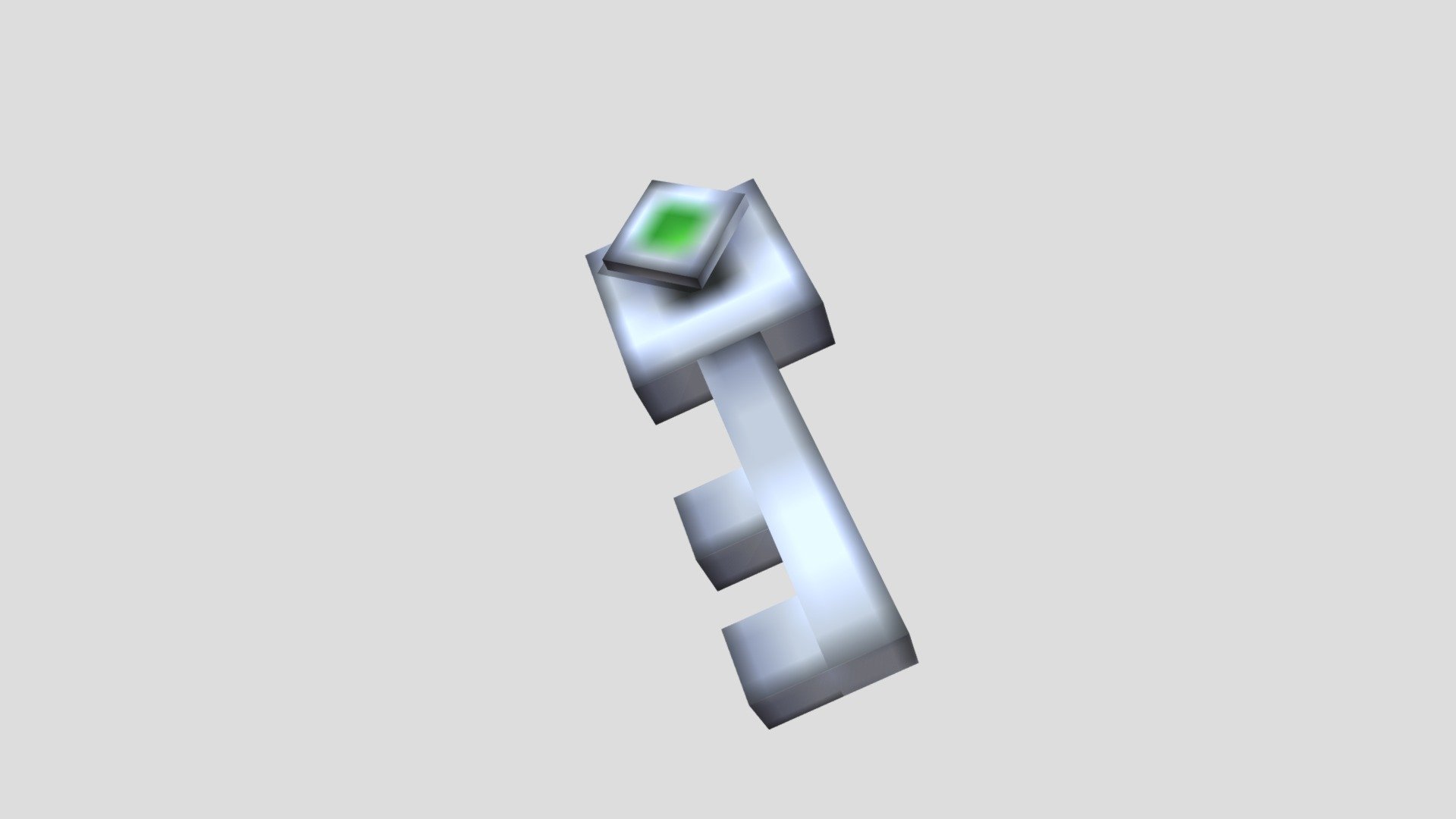 Treasure_key_silver - Converted - Converted - 3D model by ...