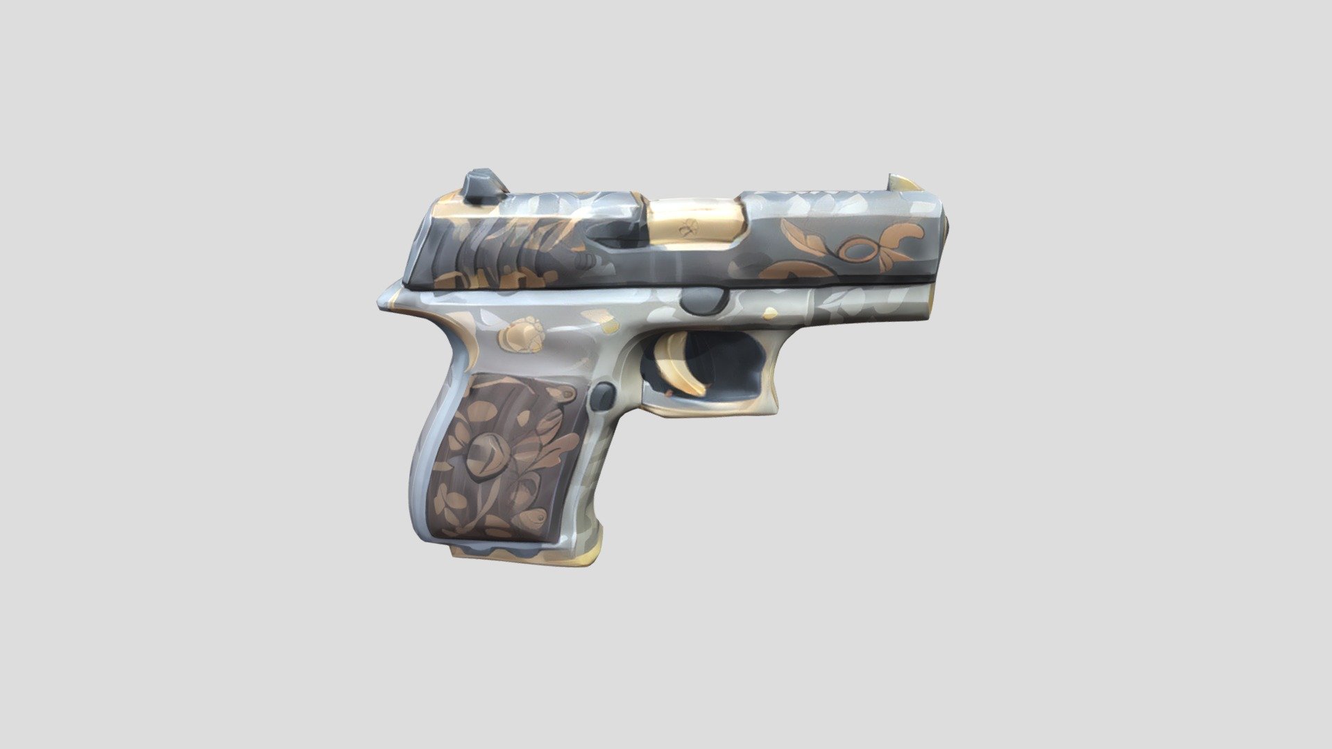 Cartoon_Pistol_ - 3D model by marioribecco [9b1dcf7] - Sketchfab