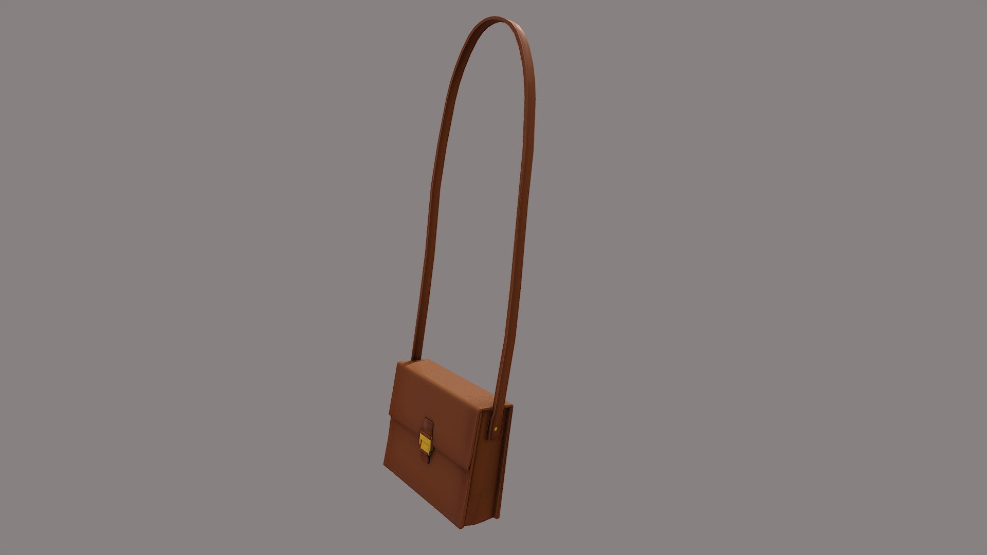 Female Brown Little Shoulder Bag - Buy Royalty Free 3D model by 3dia ...