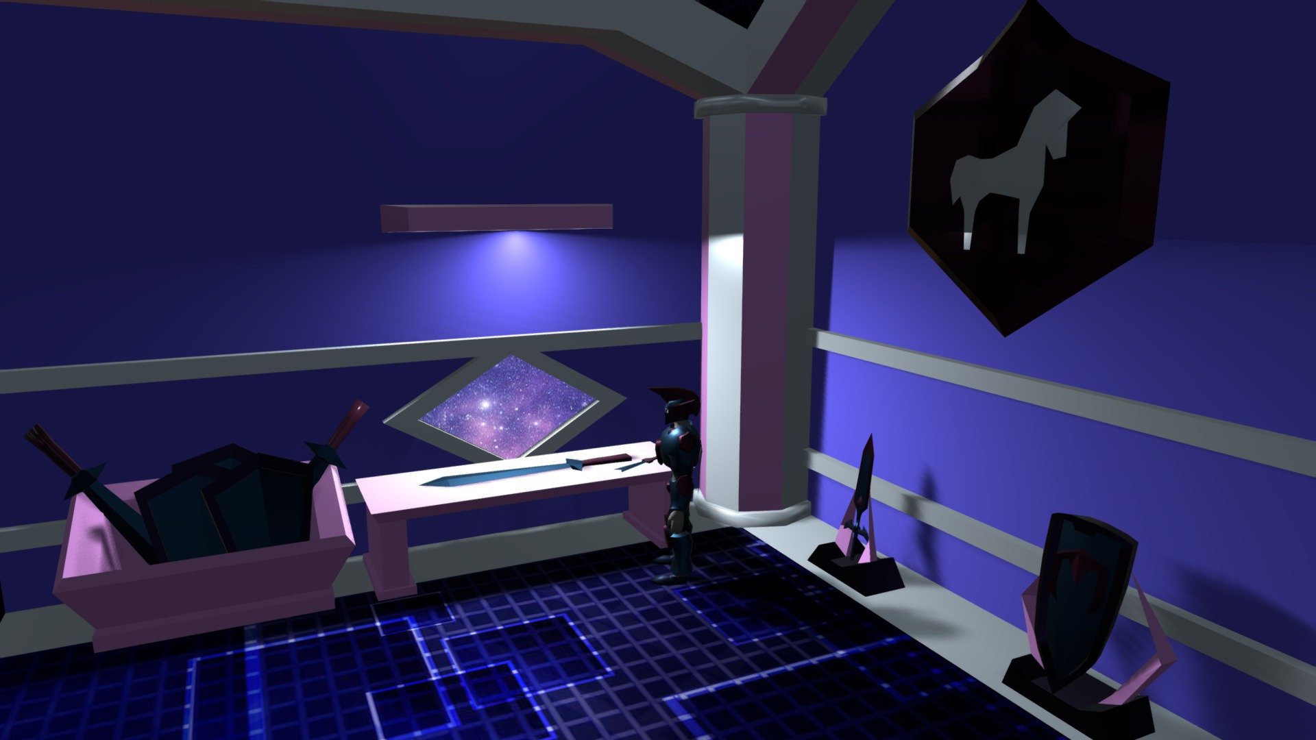 Escenario: Cuarto de armas/ Scene: Weapon room - Download Free 3D model ...