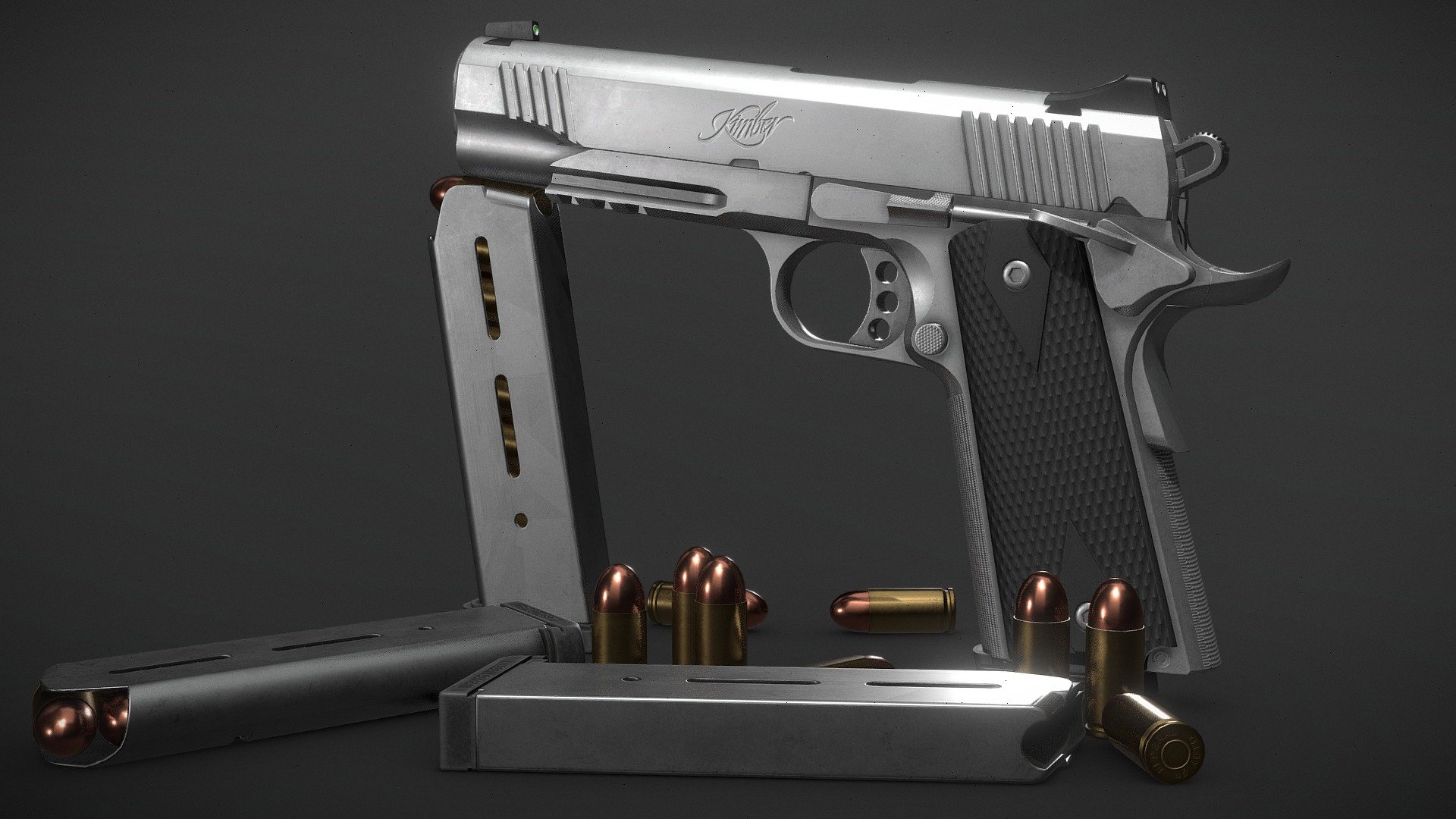 Kimber Stainless TLE/RL II 1911 .45ACP - Download Free 3D model by ...