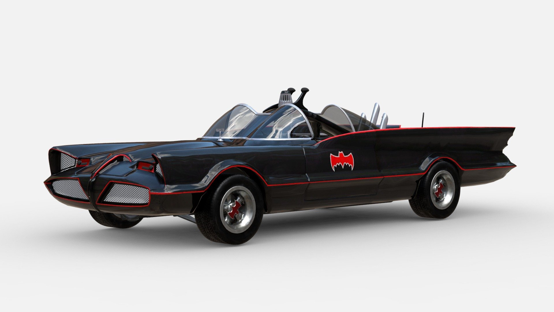 3d Model Replica Batmobil 1966 VR Ready - Buy Royalty Free 3D model by ...