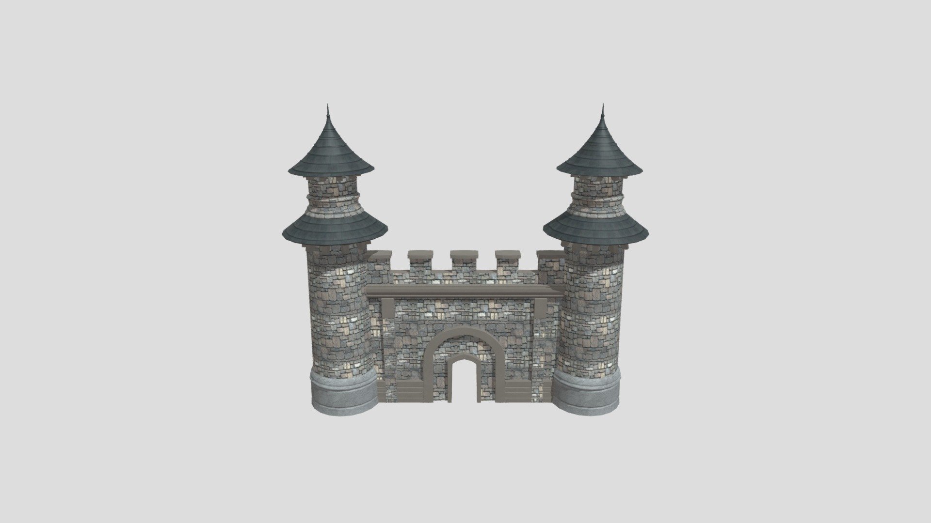 Castle Gate - 3D model by GhulamRasool (@Ghulam.Rasool.Blouch) [9b2b8ab ...
