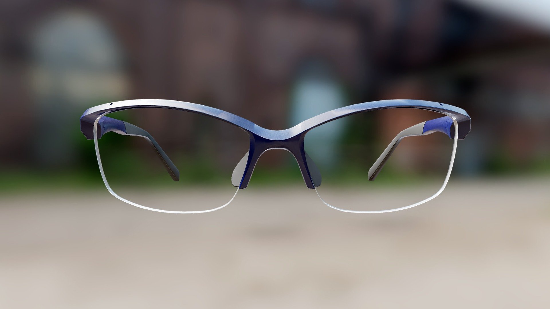 Generic Half-Rim Sports Glasses (Navy) - 3D model by VirTry Teams ...