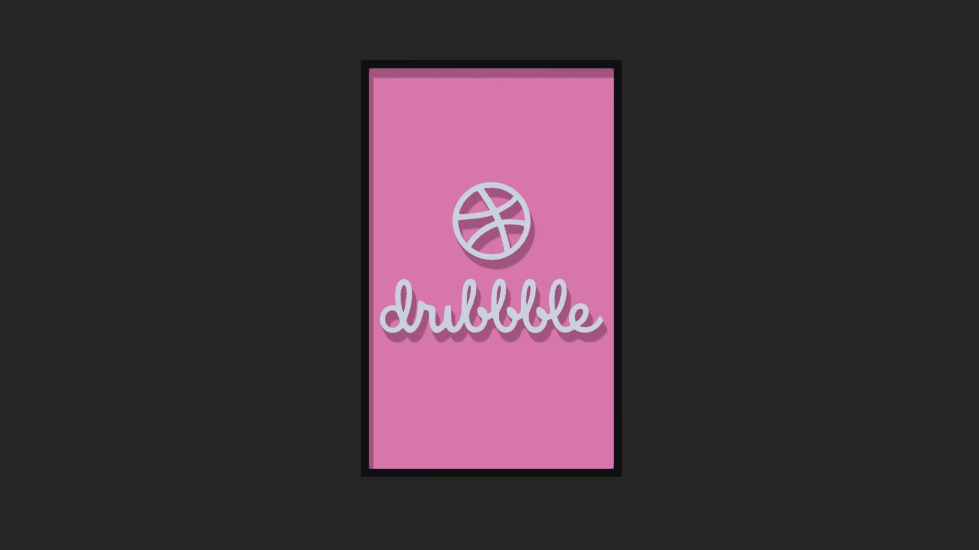 Dribbble Logo - 3D model by pira.midale [9b364fb] - Sketchfab