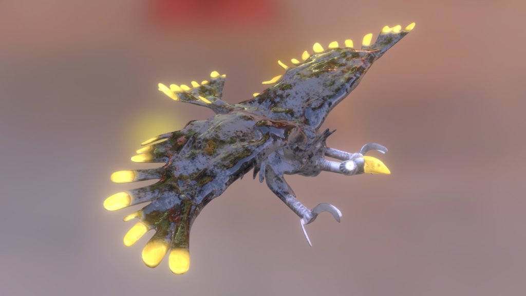 3D Iron Bird Public Statue in Szekszárd (Hu) - 3D model by akarity ...