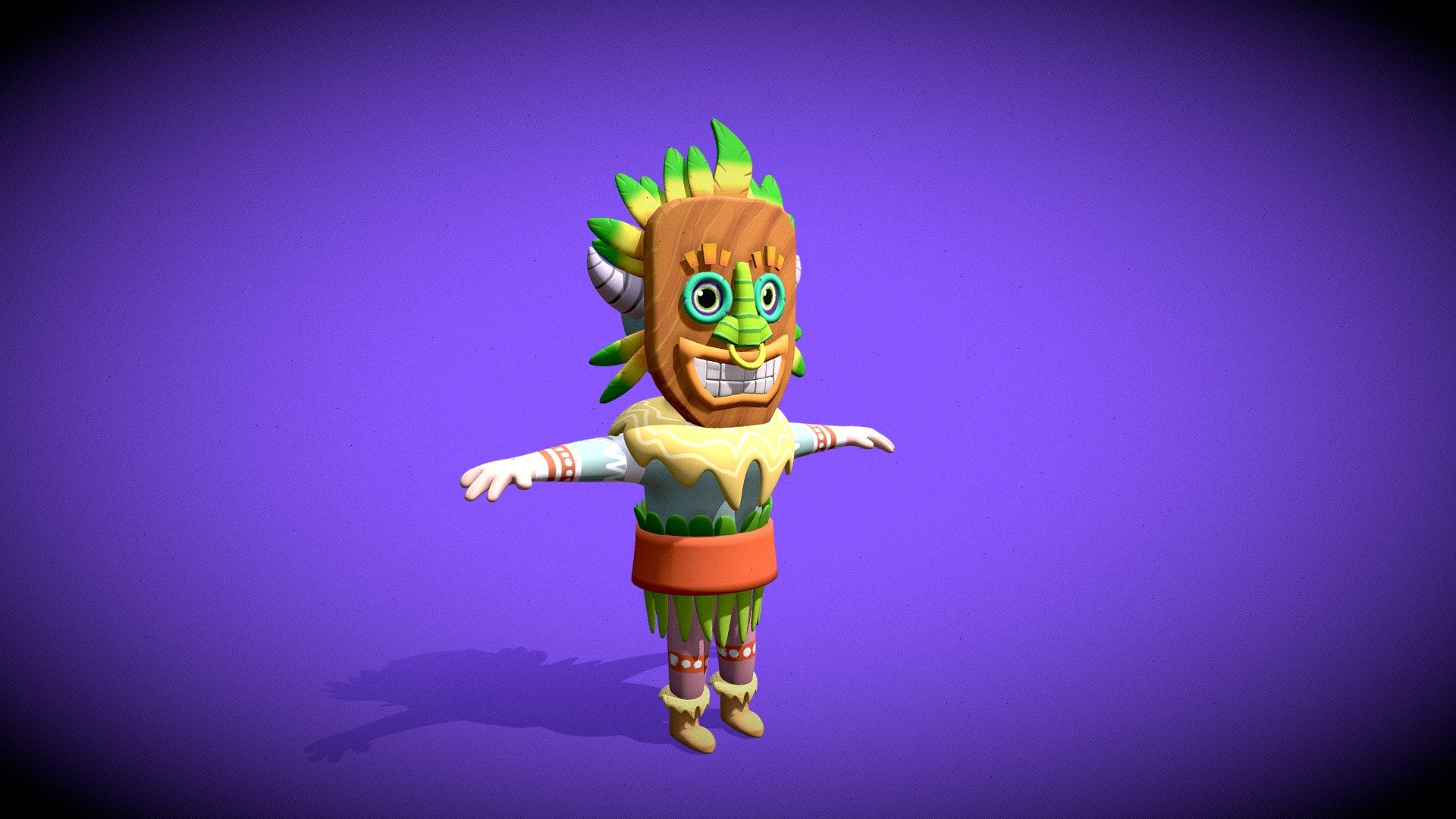 3D Shaman Character - Handpainted - 3D model by Ahmet Kaykı (@ahmkyk ...