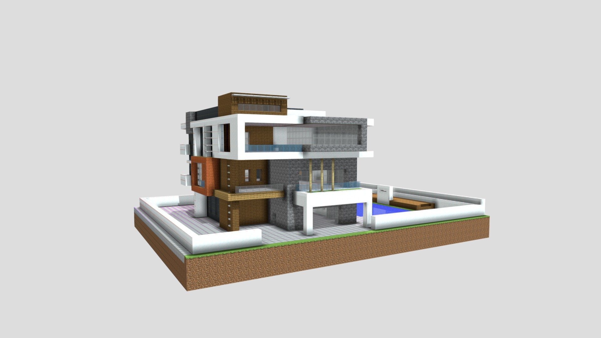 Minecraft Modern House - Download Free 3D model by jar (@jar9th ...