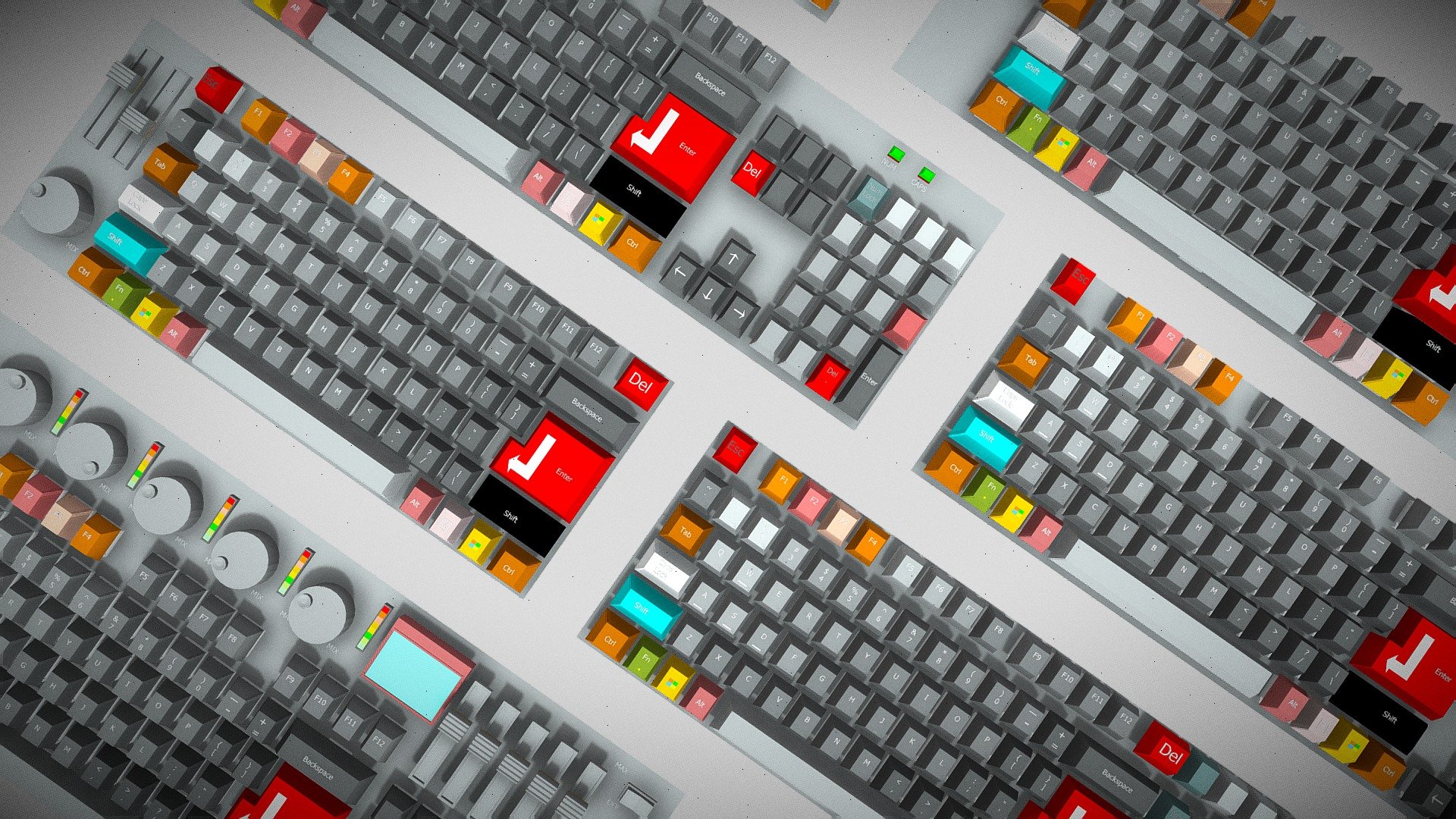 Keyboard 键盘 - Download Free 3D model by MrdT (@mrdt.club) [9b3b232 ...