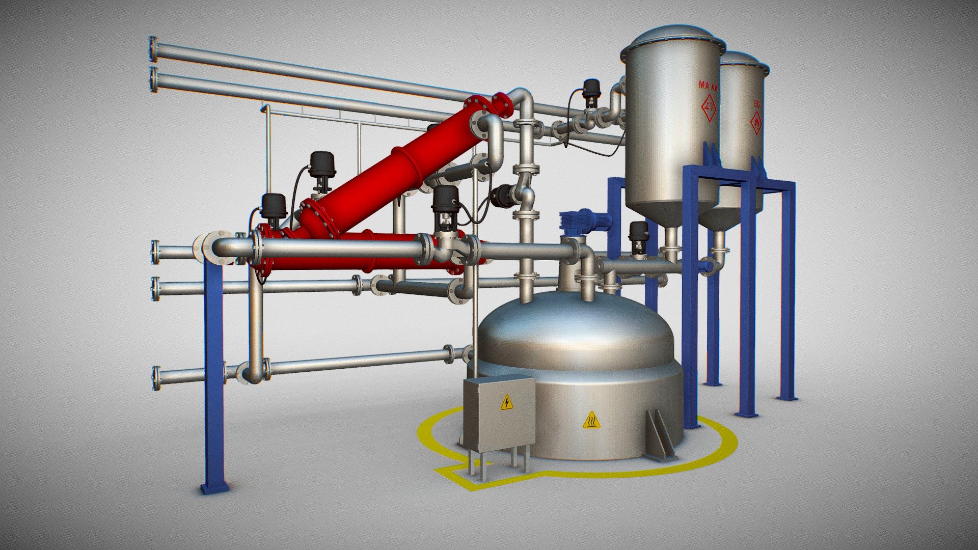 Сhemical reactor - Download Free 3D model by koshkinevgeny [9b3b643] - Sketchfab