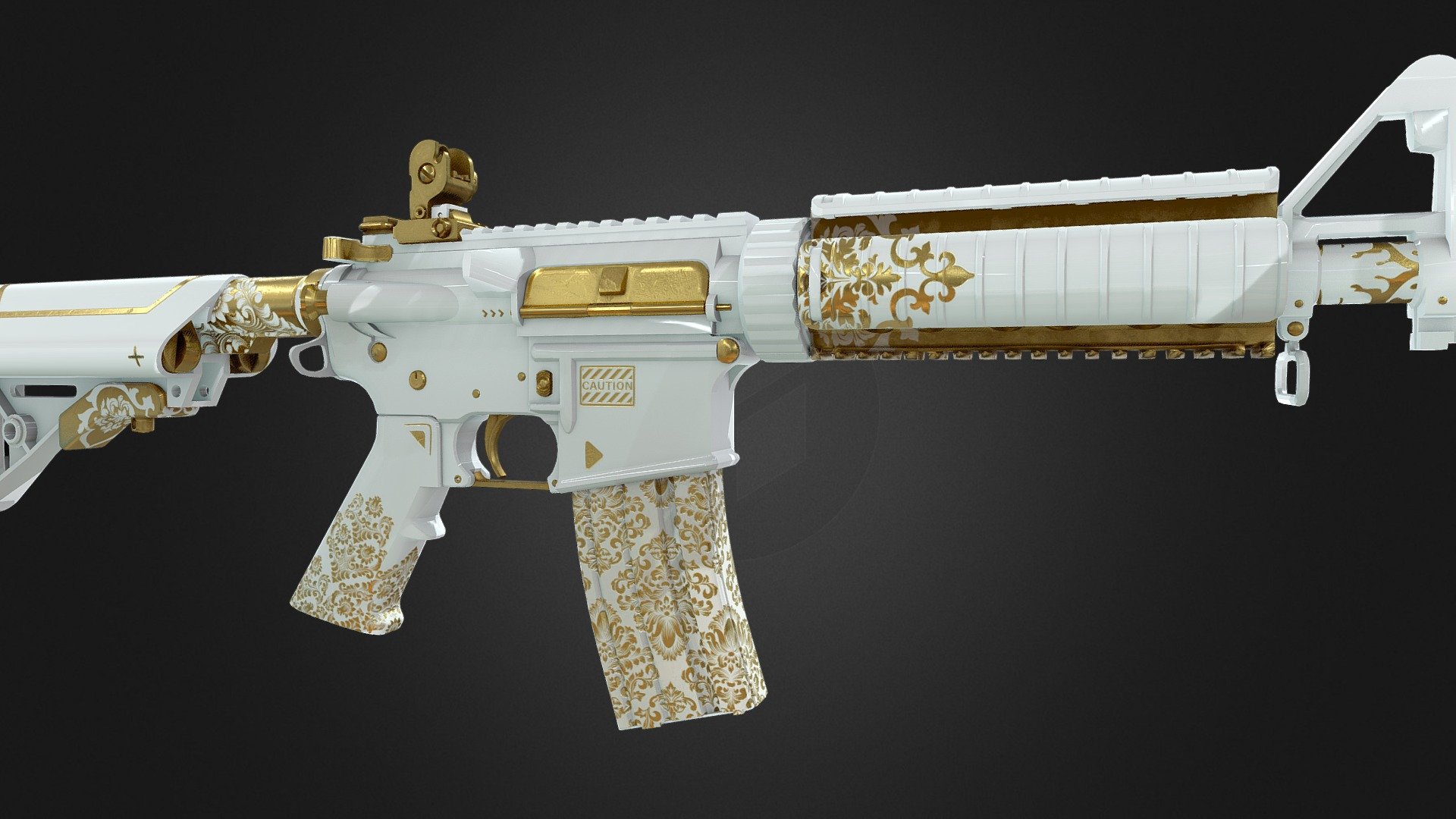 Regal Ivory - M4A1-S | Opulent Edition - Buy Royalty Free 3D model by ...