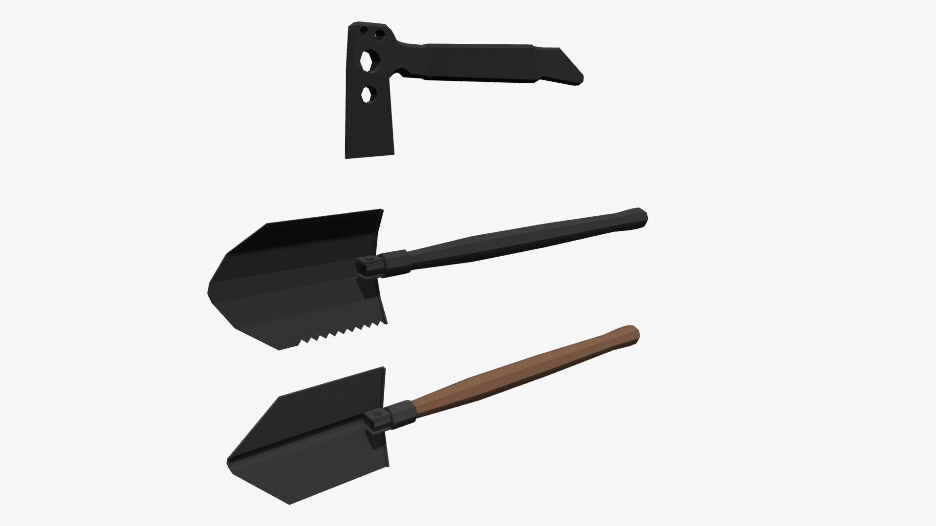 Low Poly Military Tools - 3D model by samanthacford [9b3fb08] - Sketchfab