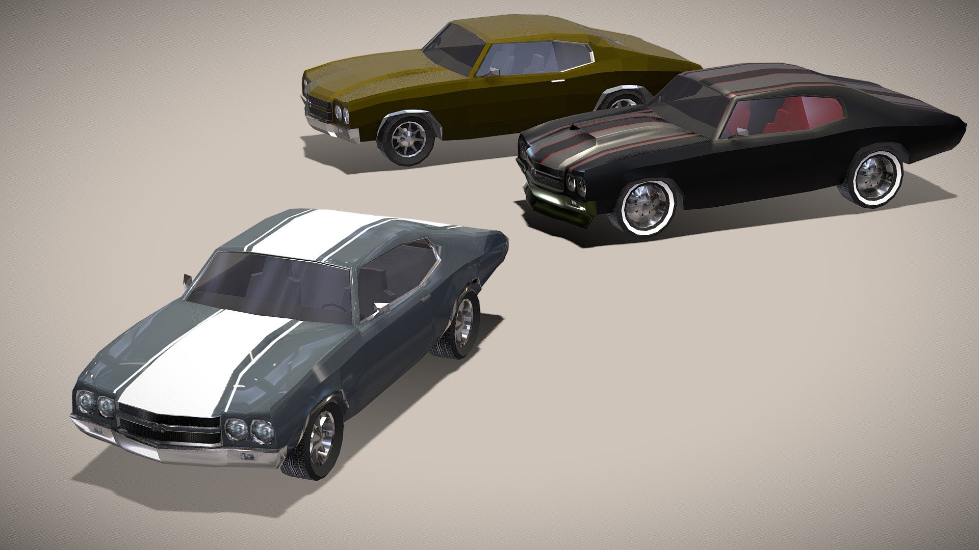Chevrolet Chevelle 1970 - Buy Royalty Free 3D model by NETRUNNER_pl ...
