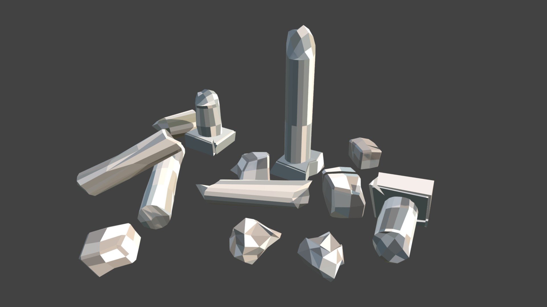 Low Poly - Ruins - Download Free 3D model by tadeus [9b45150] - Sketchfab