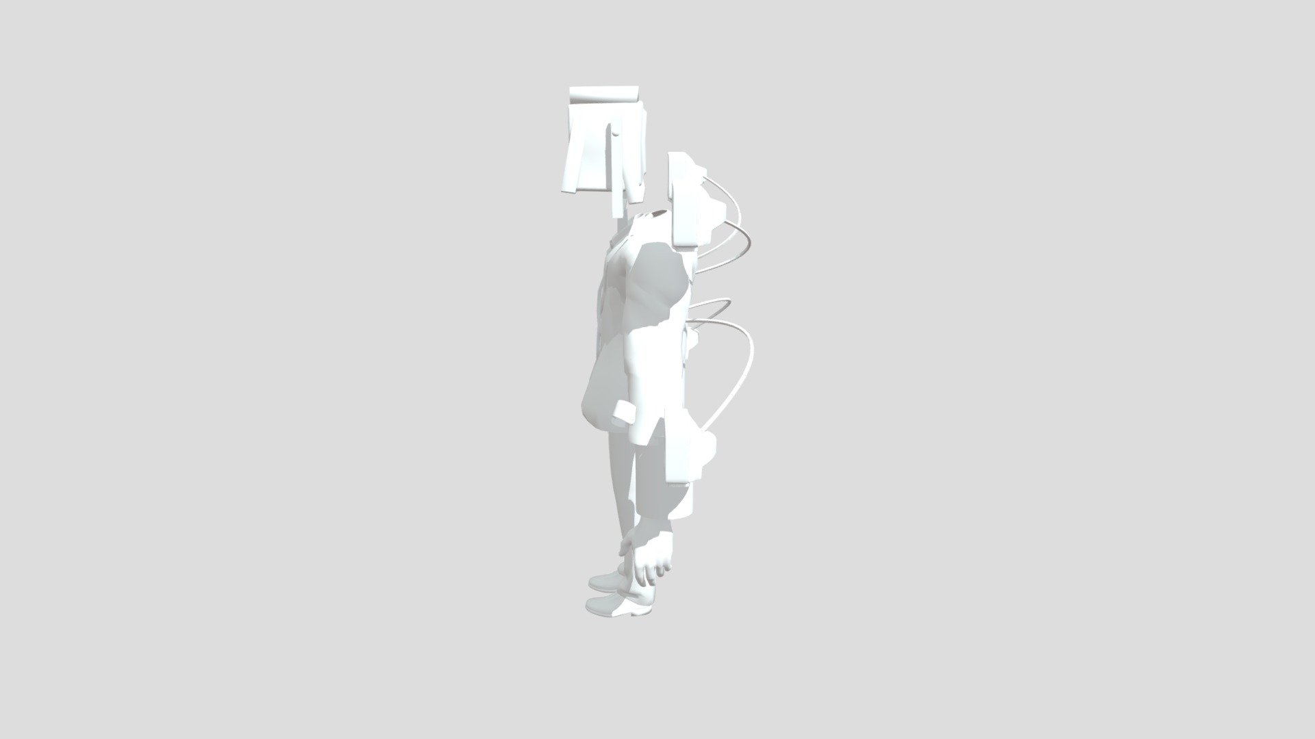 New Large Tv Man - Download Free 3D model by AspAscon3D (@Arrogant3DAsp ...