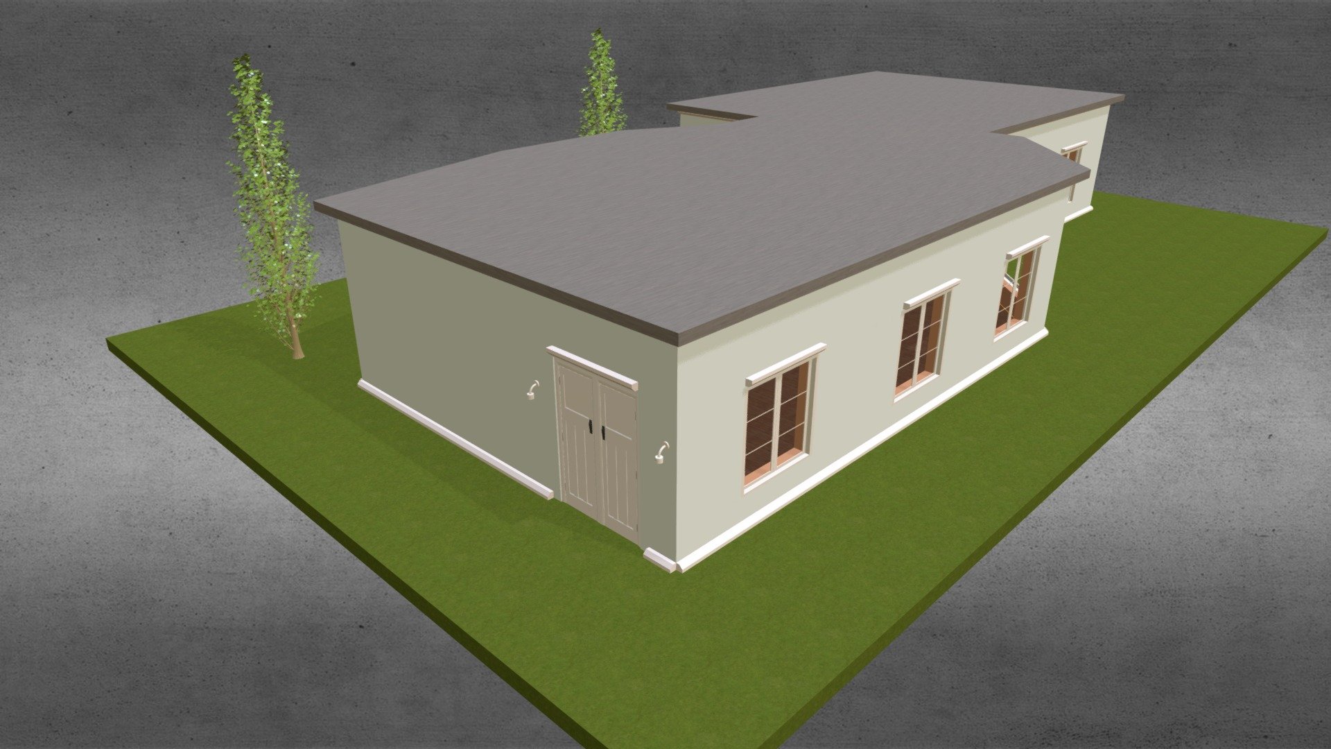 Single Floor House Model 2 - 3D model by lurtisrules [9b493ad] - Sketchfab