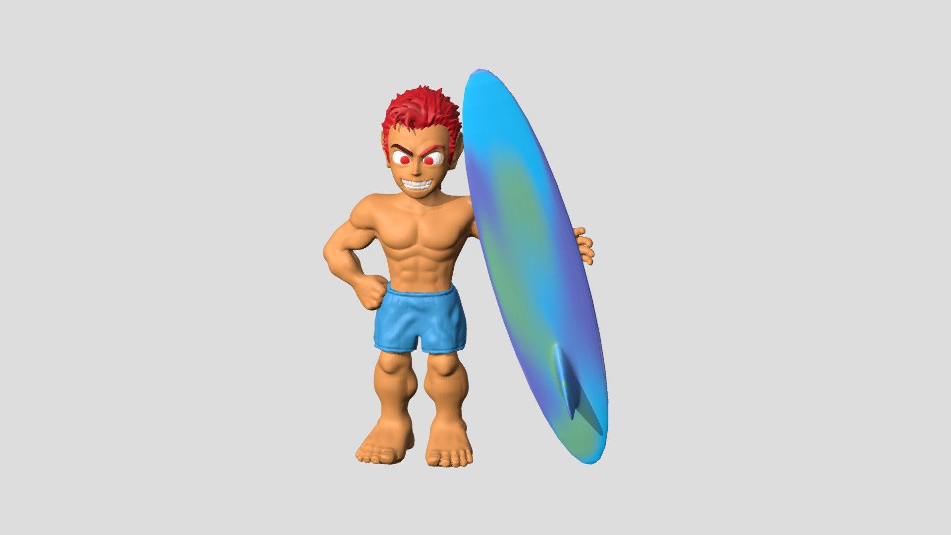 Surfer - 3D model by Leo's Freelance 3D Artist (@cyonelo) [9b4a624 ...